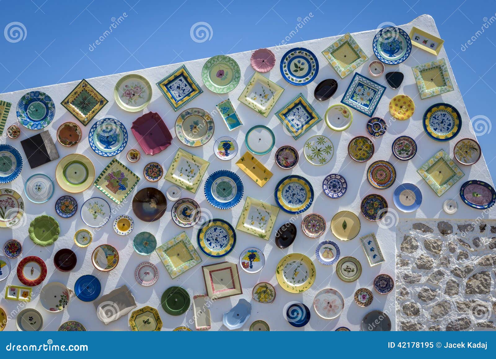 Traditional Portuguese Handcrafted Plates on the Wall Stock Image ...