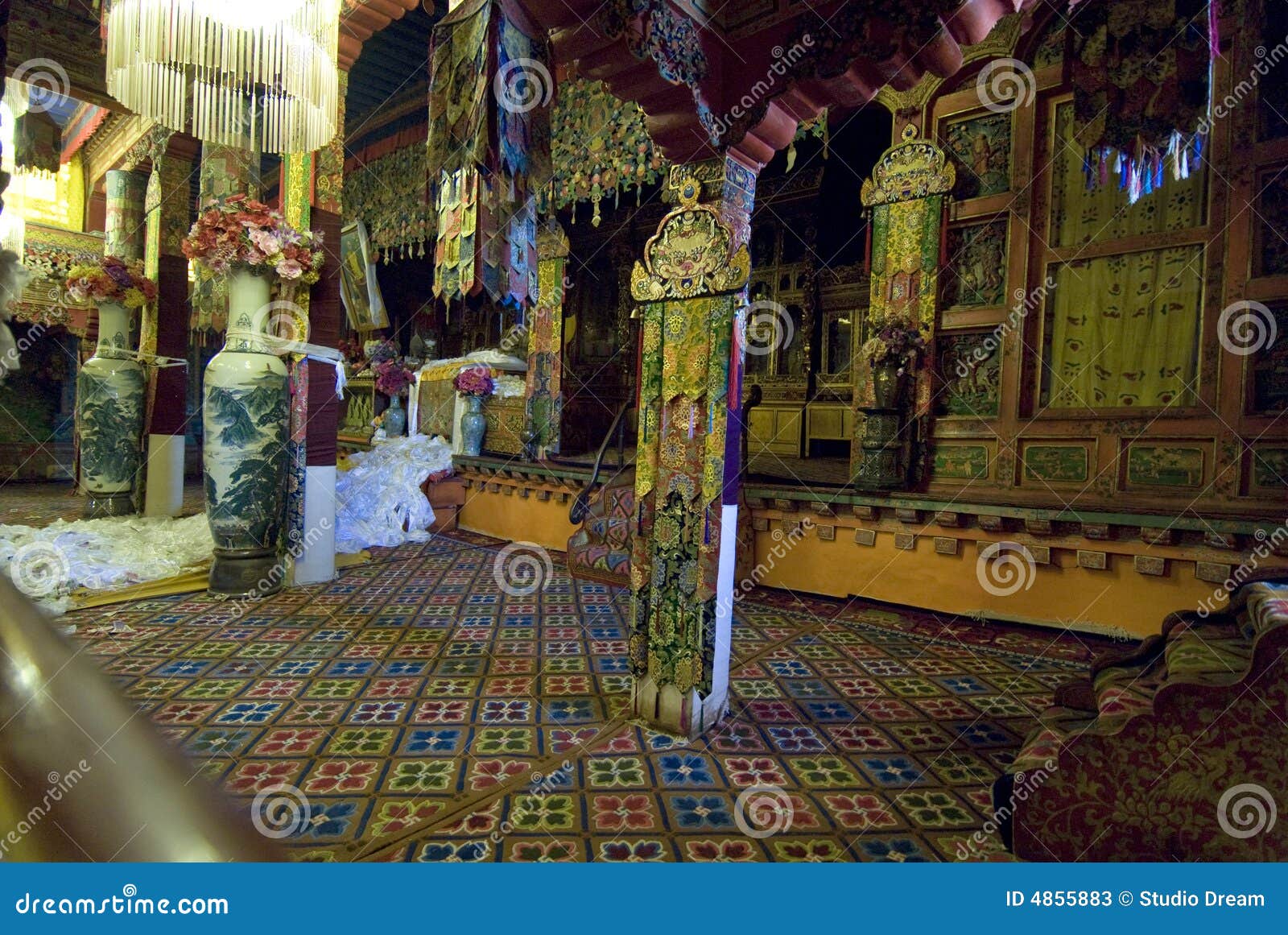 Traditional Potala Palace stock image. Image of paintings - 4855883