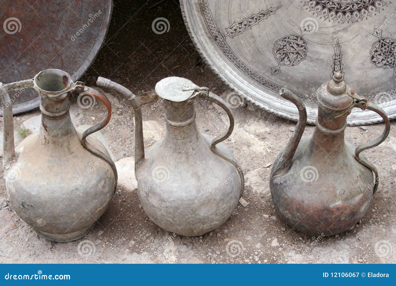 Traditional pots stock image. Image of traditional, bazaar - 12106067