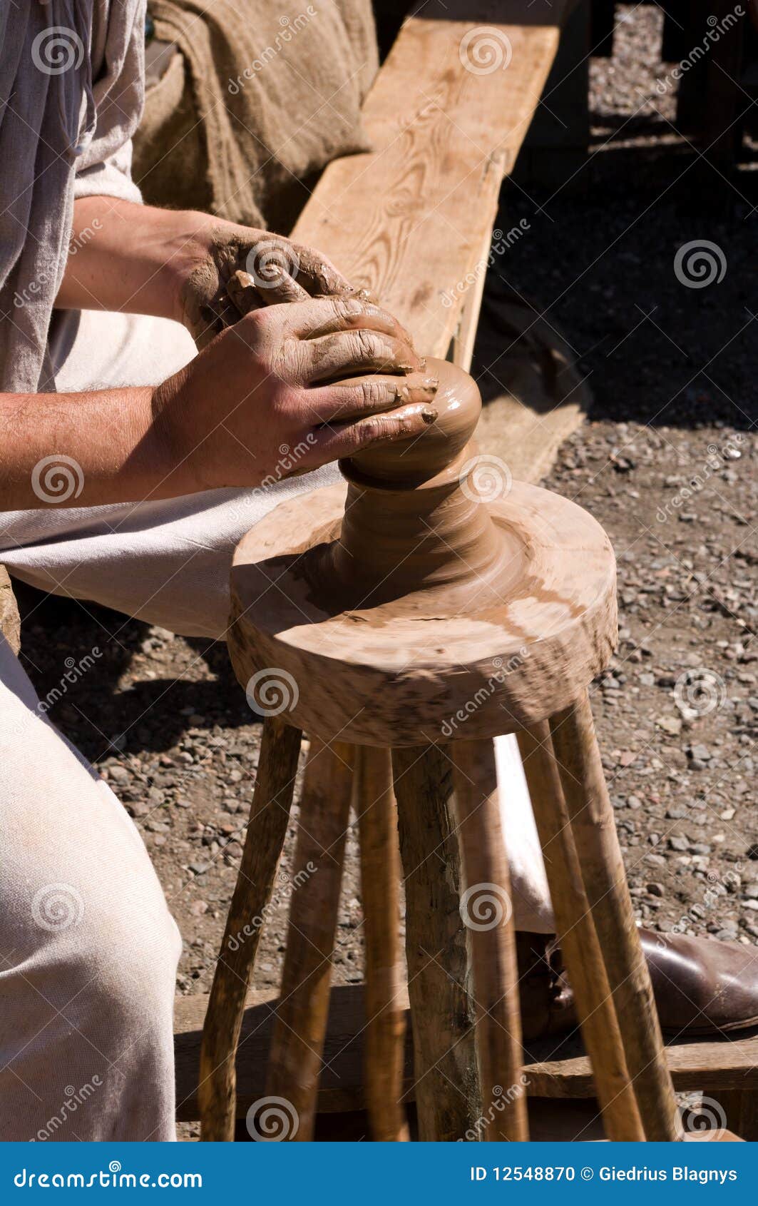 Traditional pottery stock photo. Image of occupation - 12548870