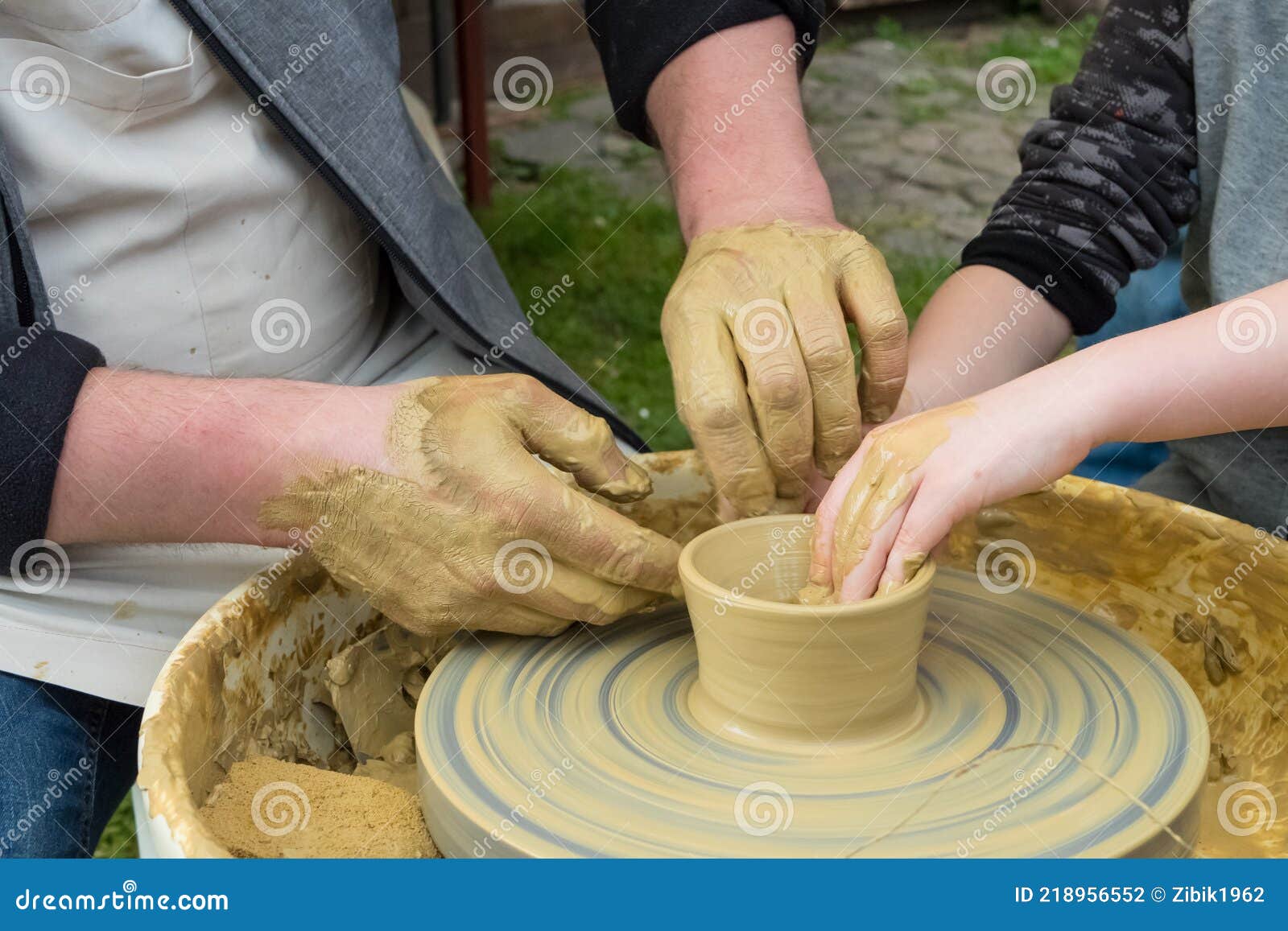 Traditional Pottery - Master and Young Apprentice Stock Photo - Image ...