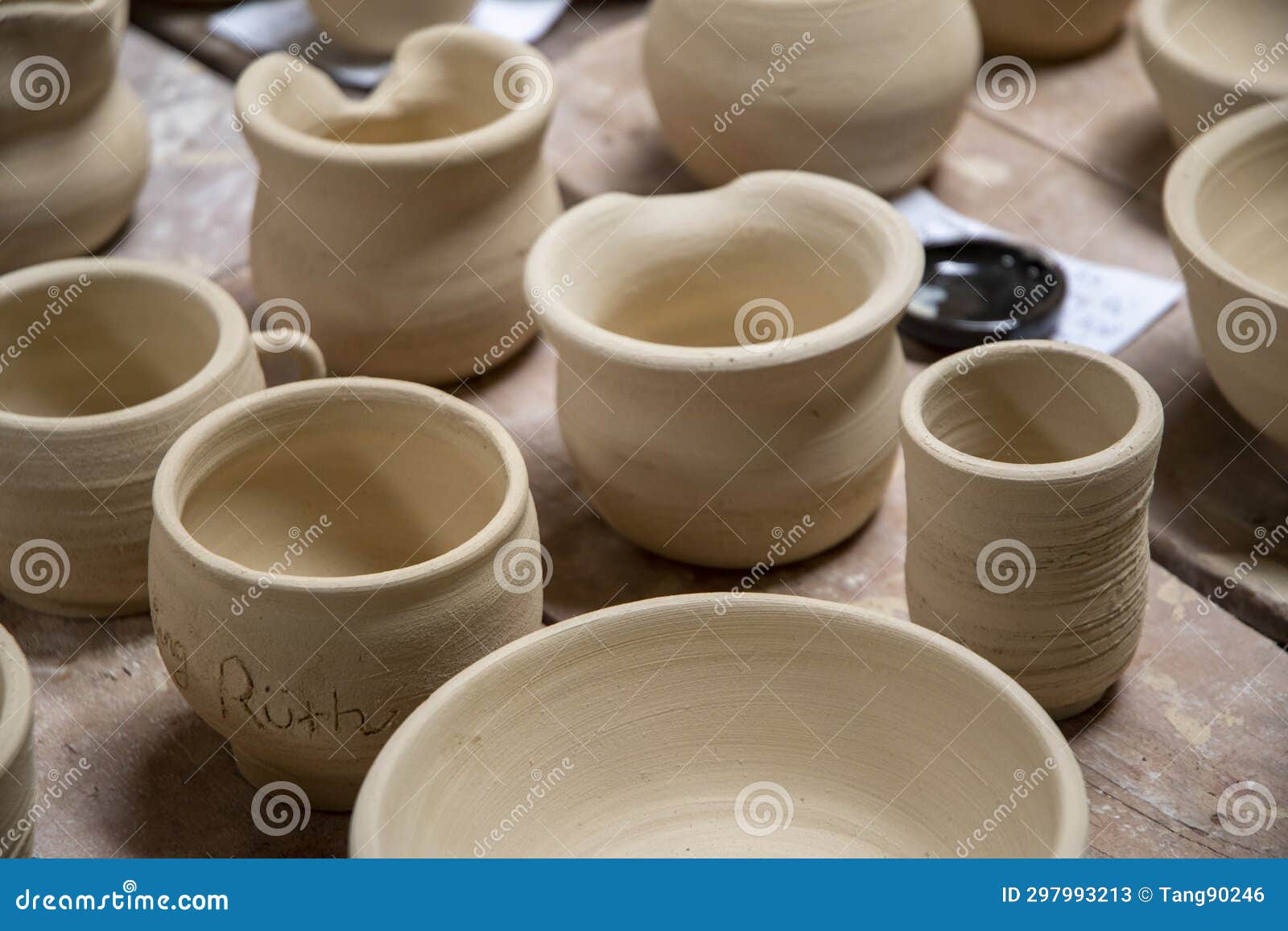 Traditional Pottery Workshop with Handmade Pottory Stock Image - Image ...