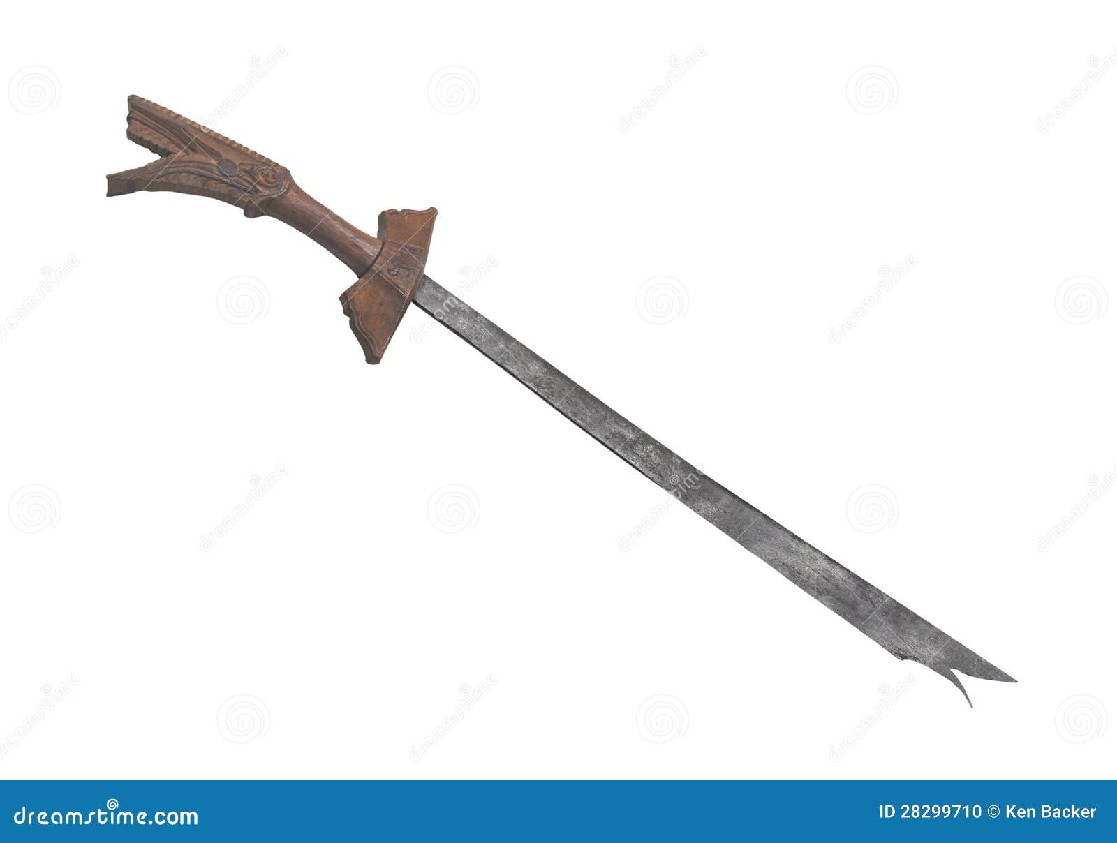 Traditional Primitive Sword Isolated. Stock Photo - Image of tribal ...