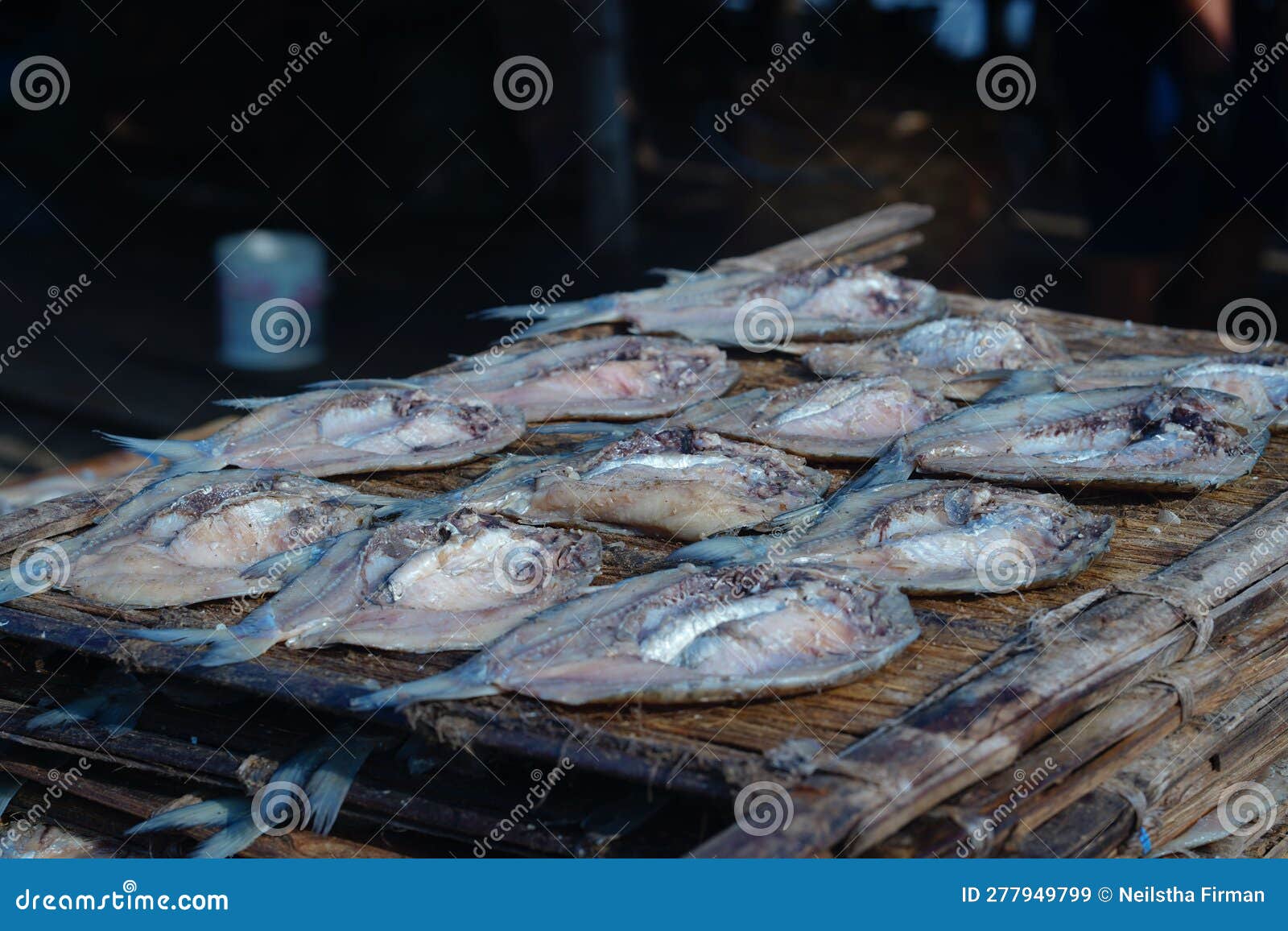 Traditional Process of Drying the Salted Fish Under Direct Sunlight in ...