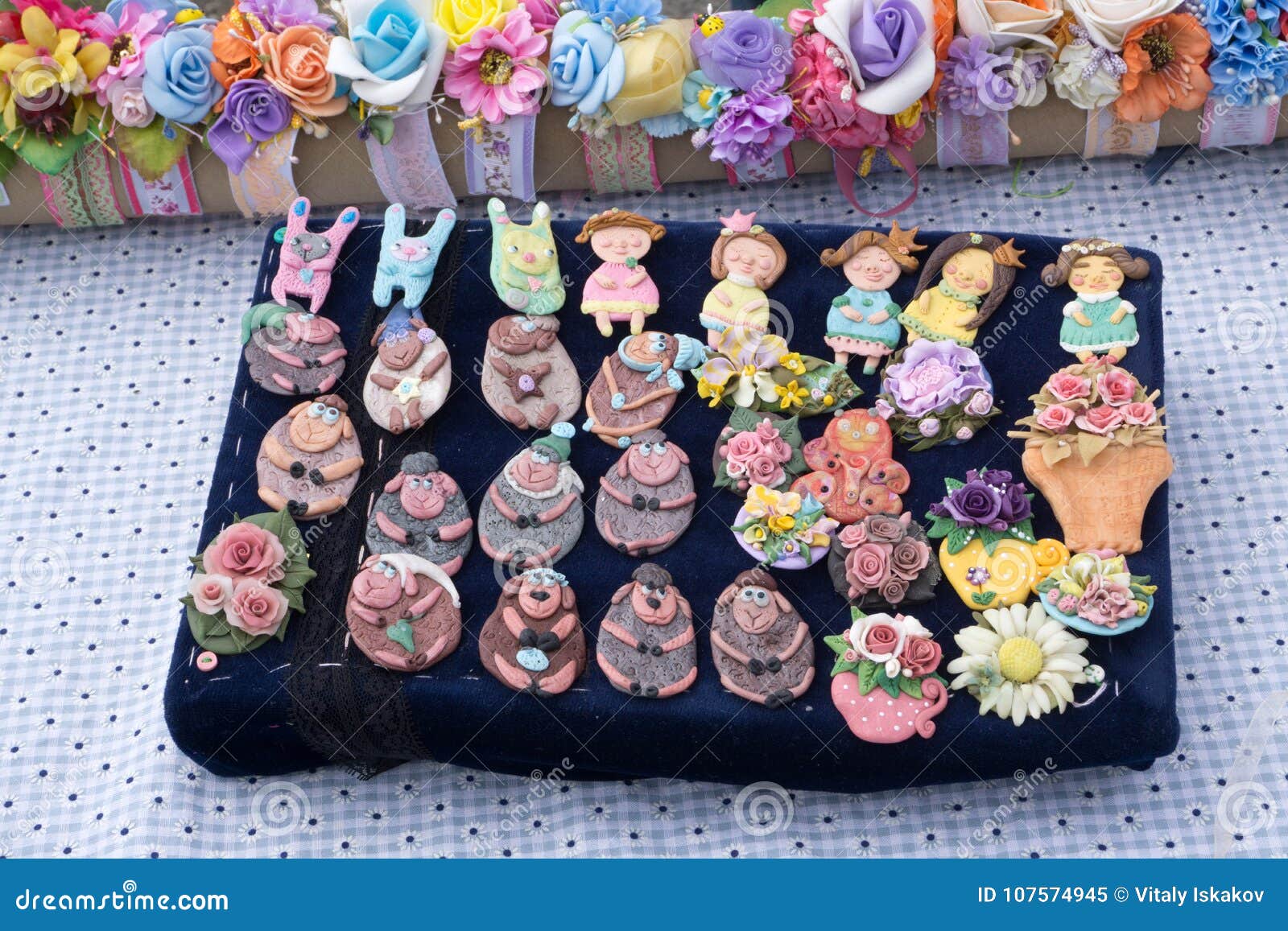 Traditional Products of Artisans from Plastic, Clay and Wood . Stock ...