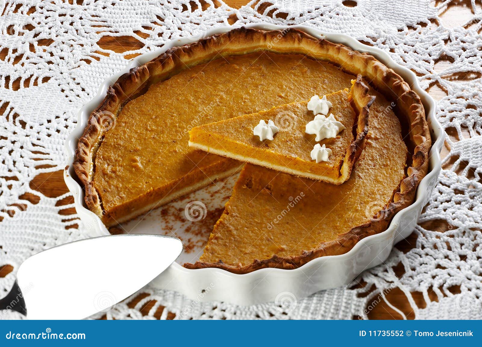 Traditional Pumpkin pie stock photo. Image of dessert - 11735552