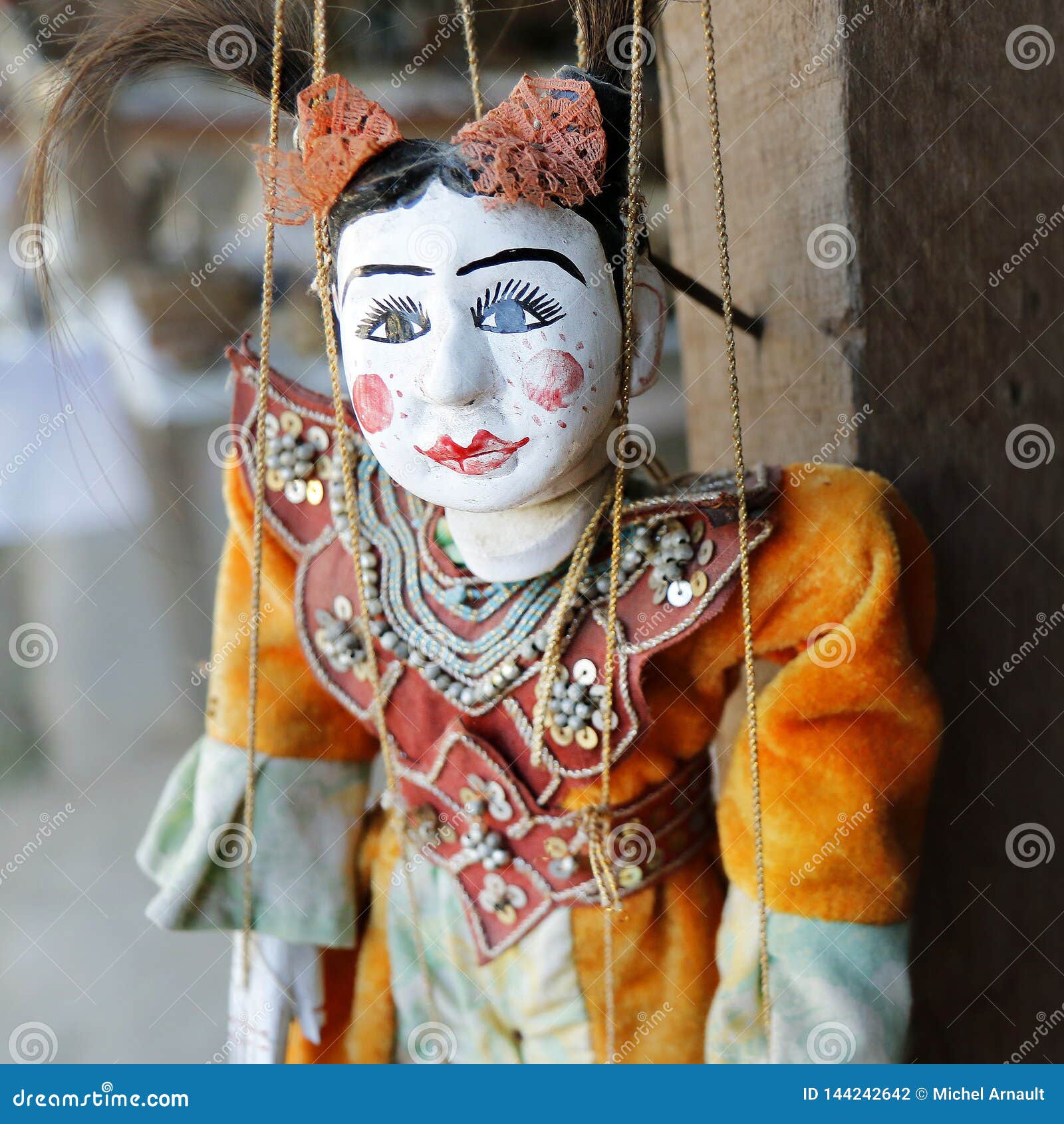 Traditional puppet o stock photo. Image of background - 144242642