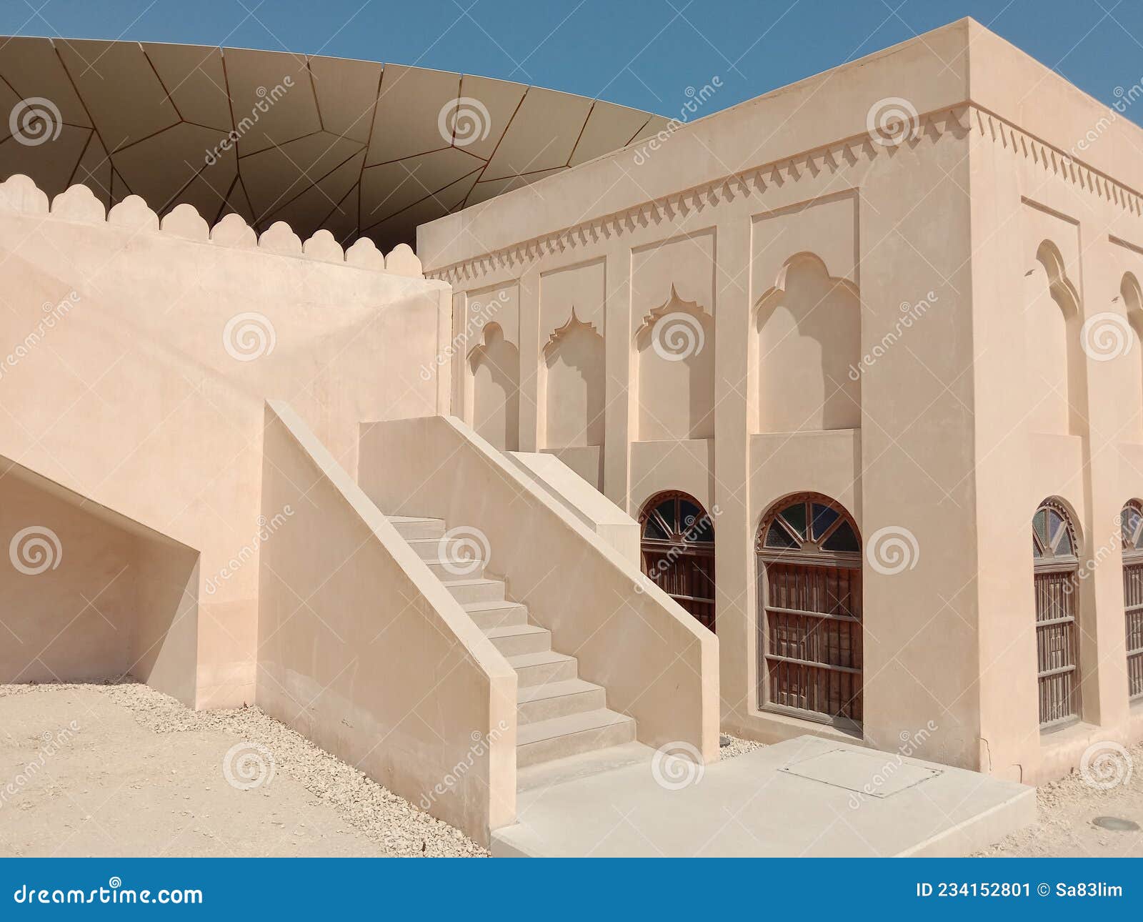 Traditional Qatari House, Doha Stock Image - Image of architecture ...