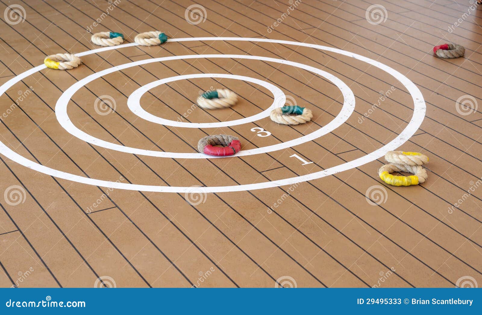 Traditional Quoits on Ship Deck. Stock Image - Image of cruiseship ...