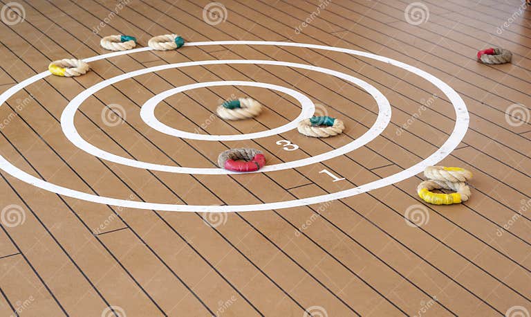 Traditional Quoits on Ship Deck. Stock Image - Image of cruiseship ...