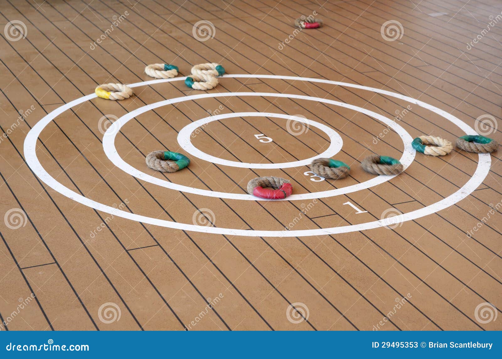 Traditional Quoits on Ship Deck. Stock Image - Image of cruiseship ...