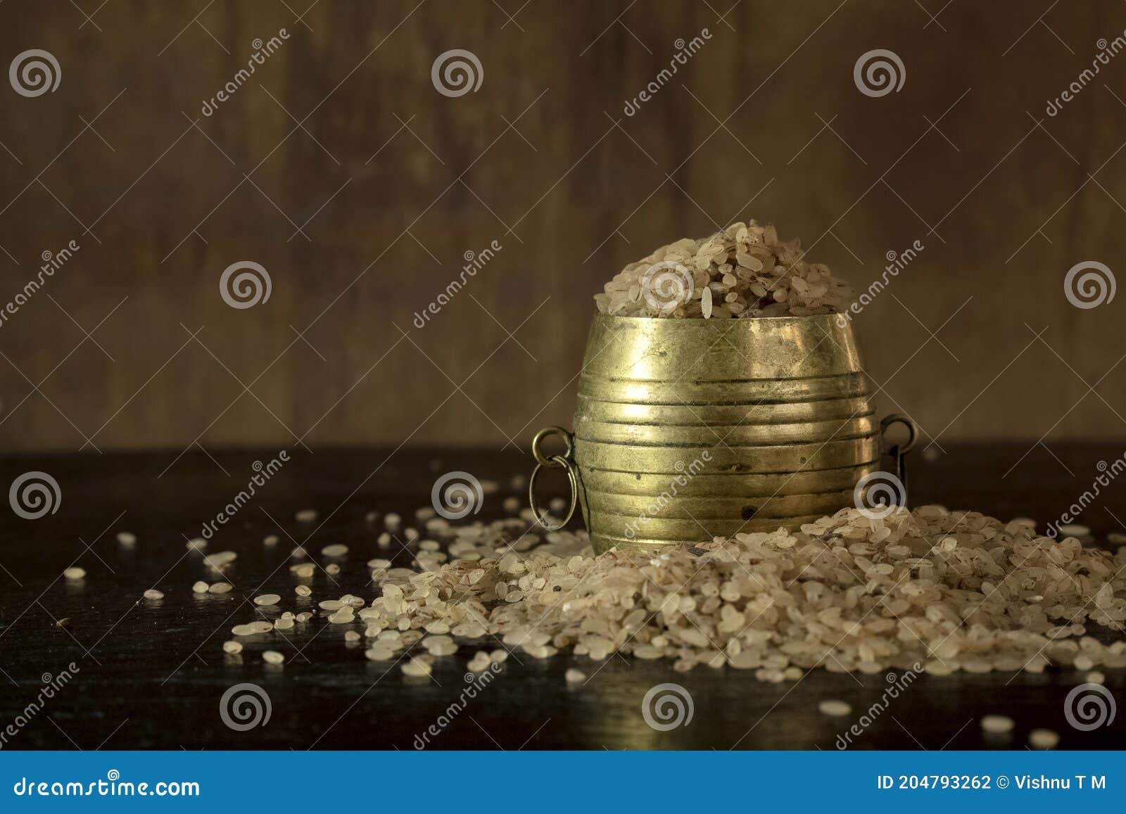 Rice in a Isolated Metal Container.container Full of Rice Stock Photo ...