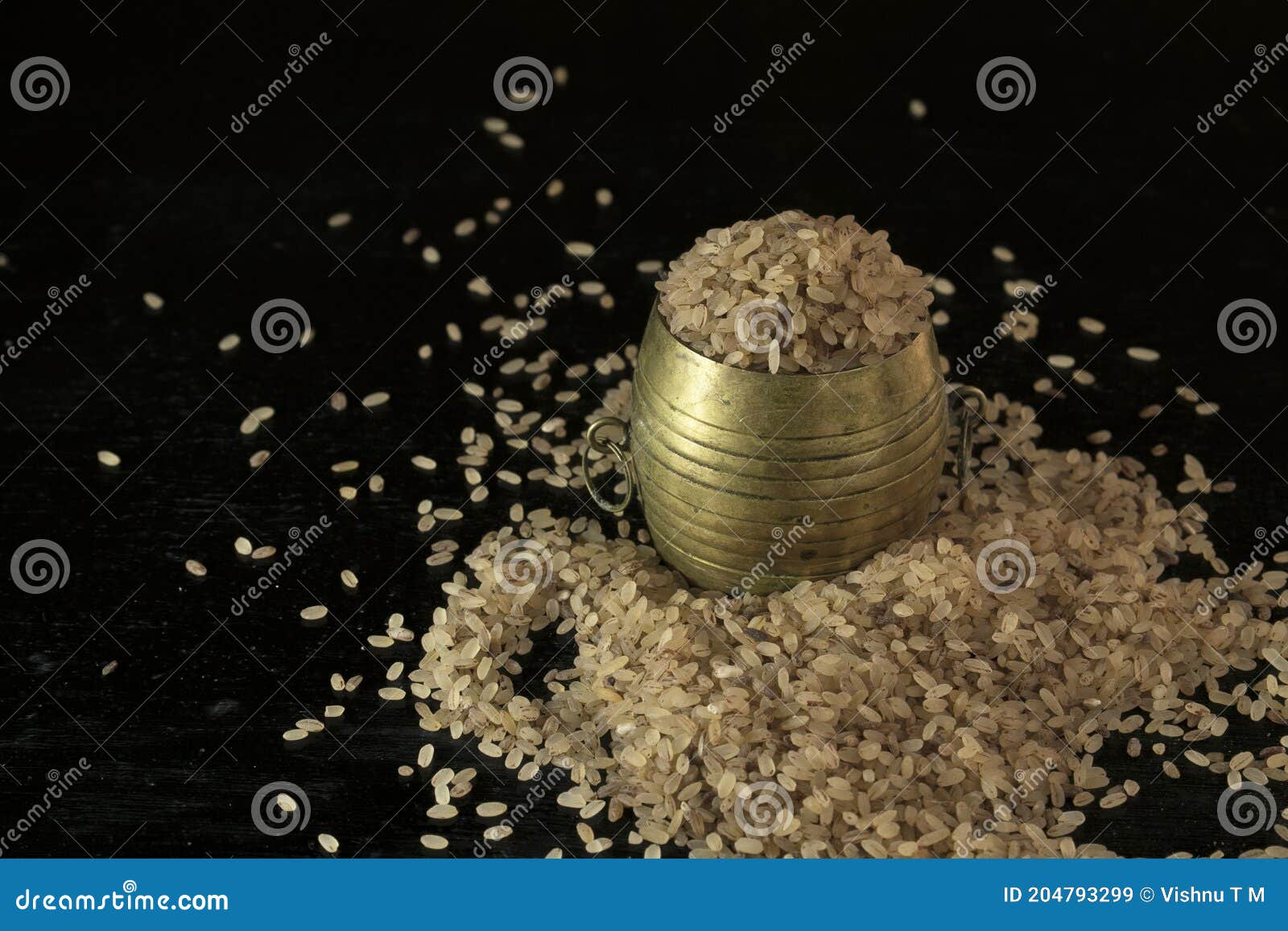 Traditional Raw Rice Measuring Container in Kerala Stock Image - Image ...