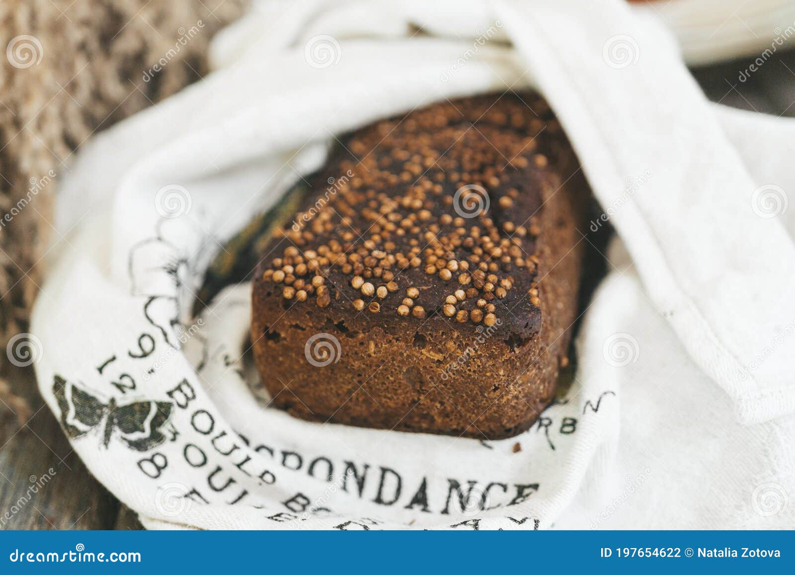 Traditional Rectangular Rye Bread Stock Photo - Image of dough ...