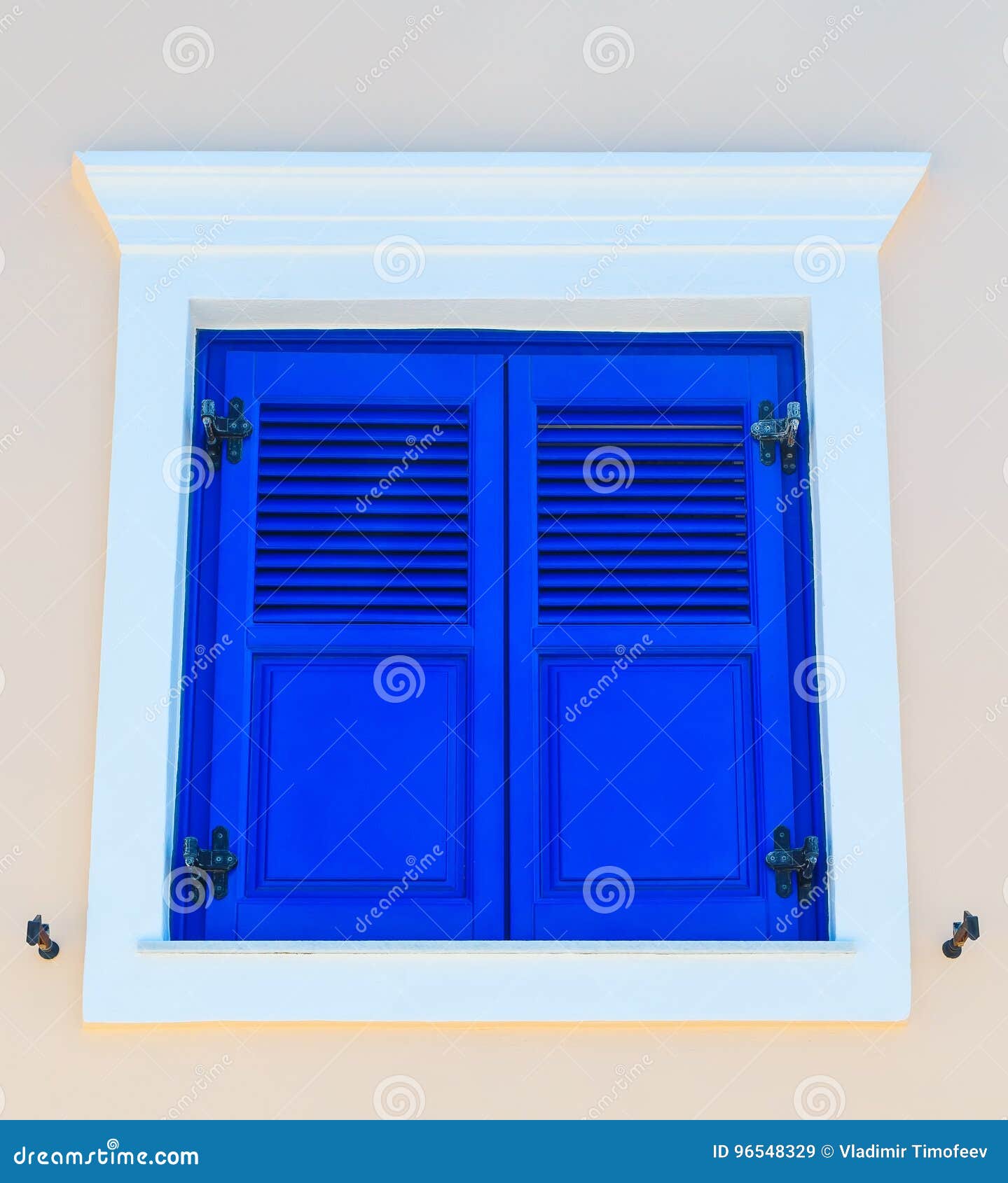 Traditional Rectangular Wooden Closed Window on a Bright Pink Wall ...