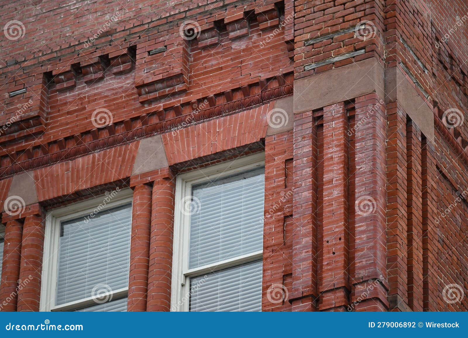 Traditional Red Brick Building in the City Stock Photo - Image of ...