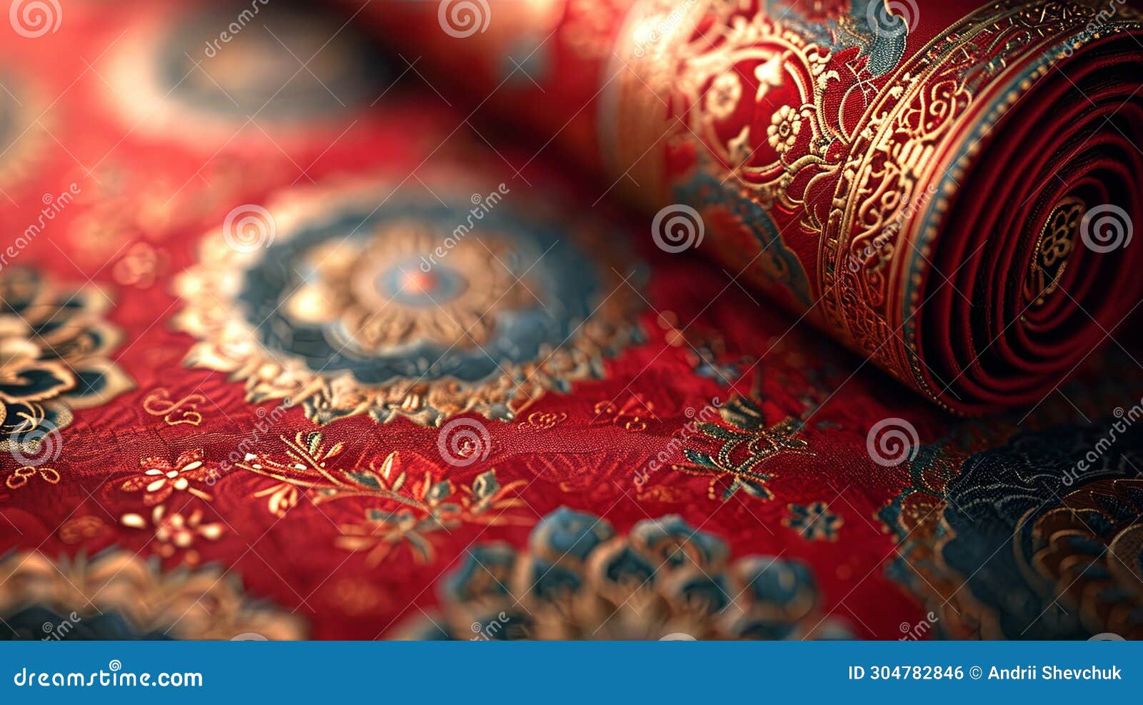 Traditional Red Chinese Rope Made of Linen Stock Illustration ...