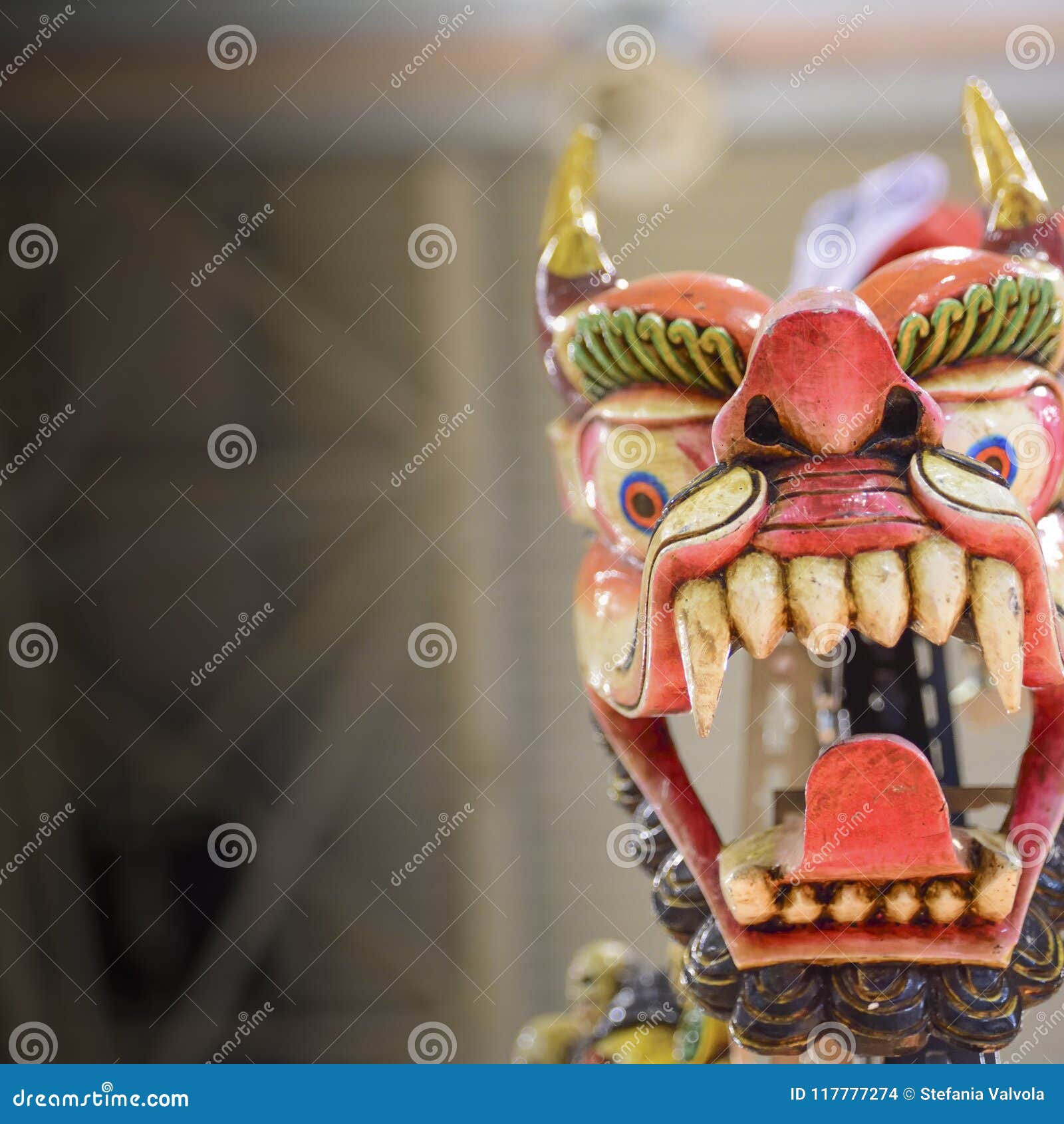 Traditional Dragon Mask of Asian Peoples Stock Photo - Image of ...