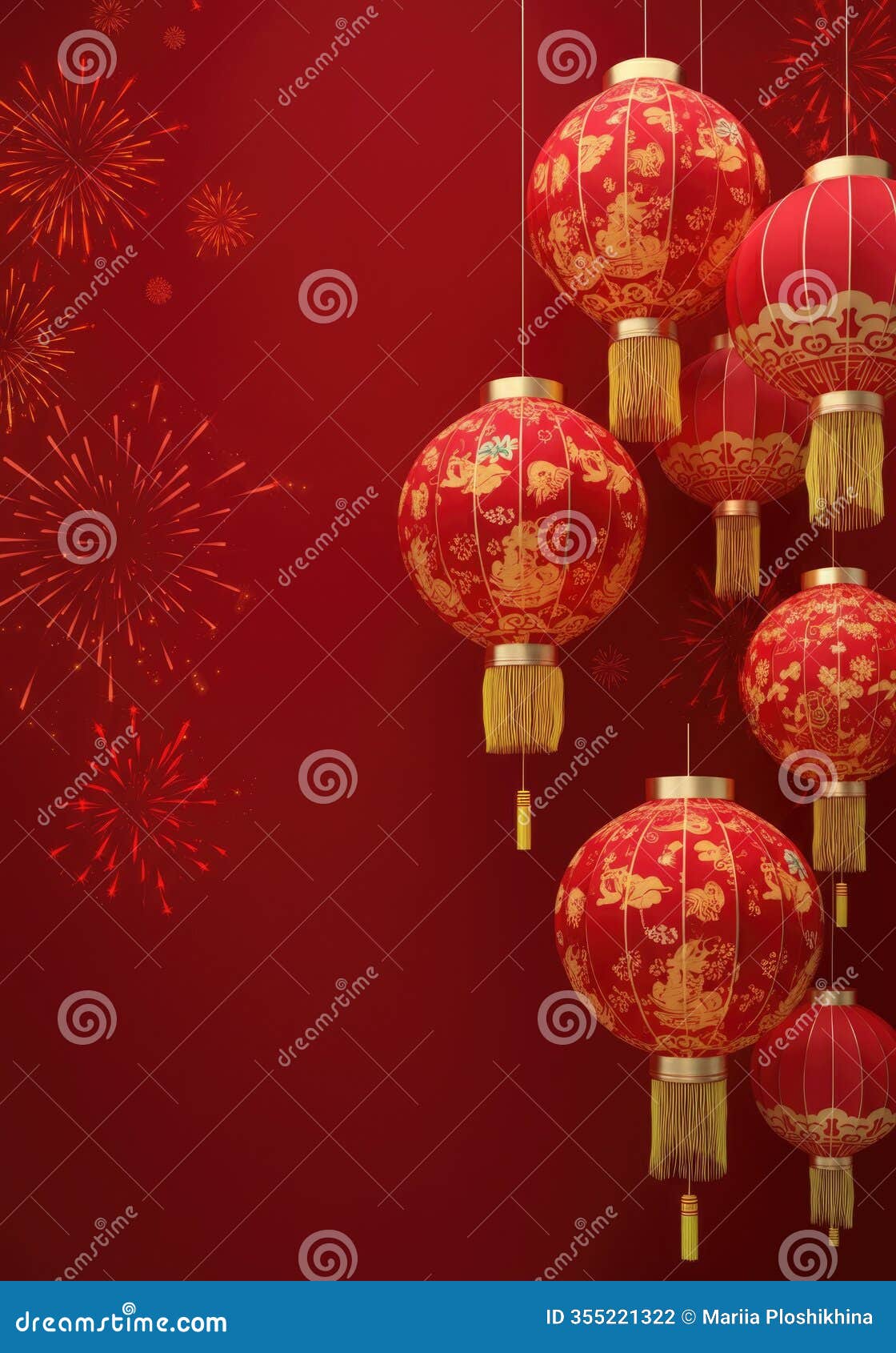 Traditional Red Envelopes with Gold Chinese Characters for Prosperity ...