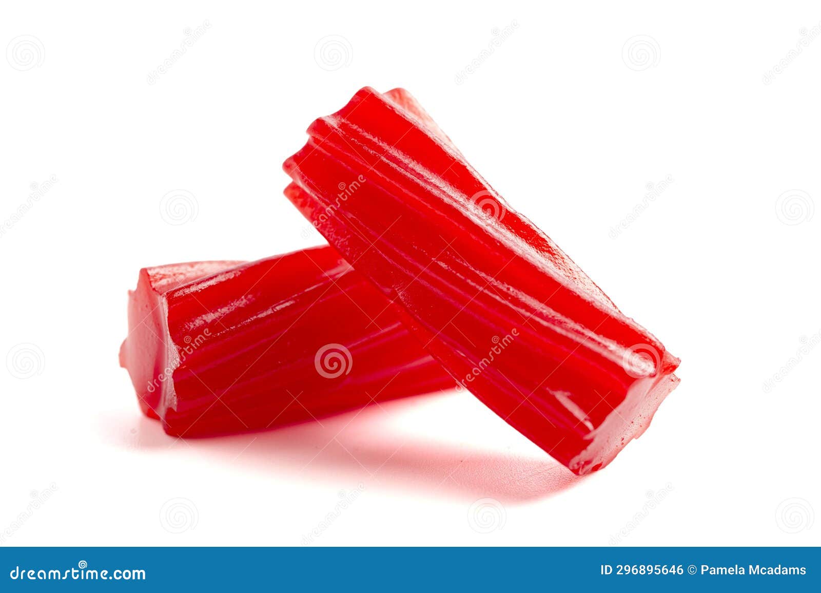 Traditional Red Licorice Pieces Isolated on a White BackgroundRed ...