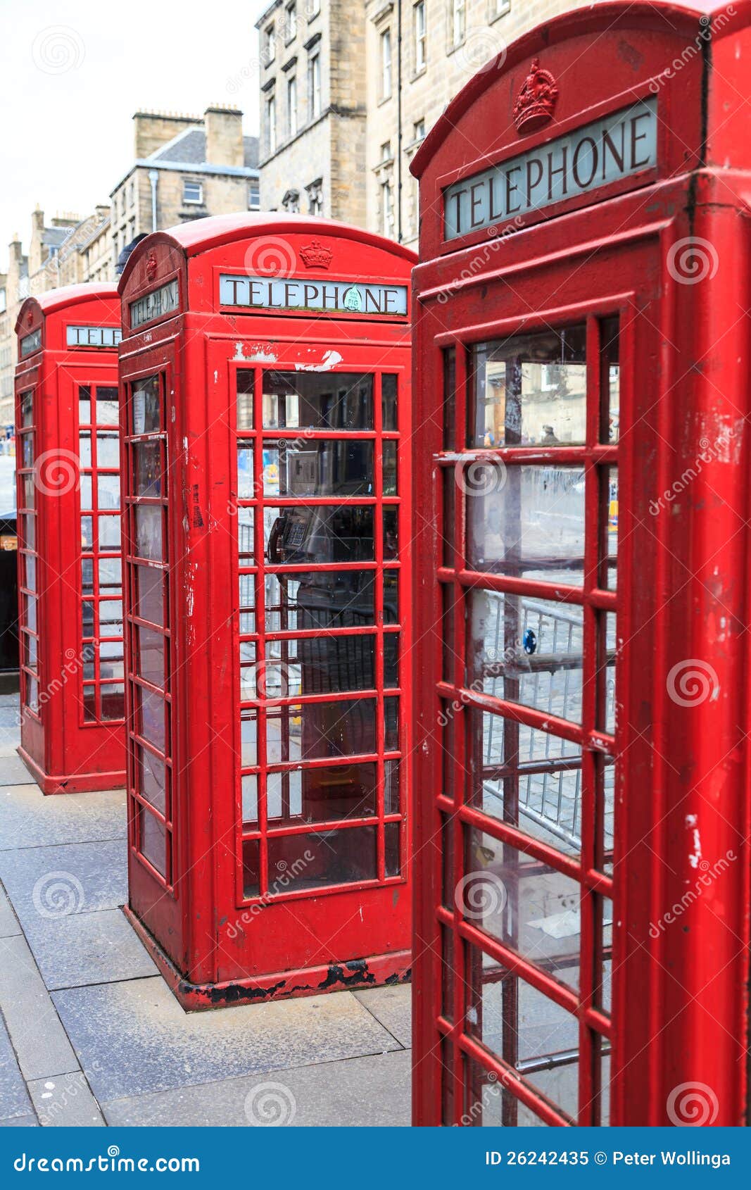 Traditional Red Phone Booth in England Stock Image - Image of street ...