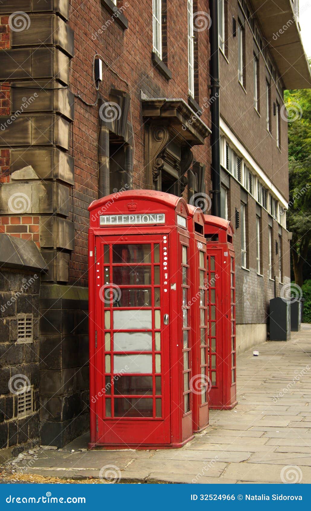Traditional Red Telephone Box in UK Stock Photo - Image of abstract ...