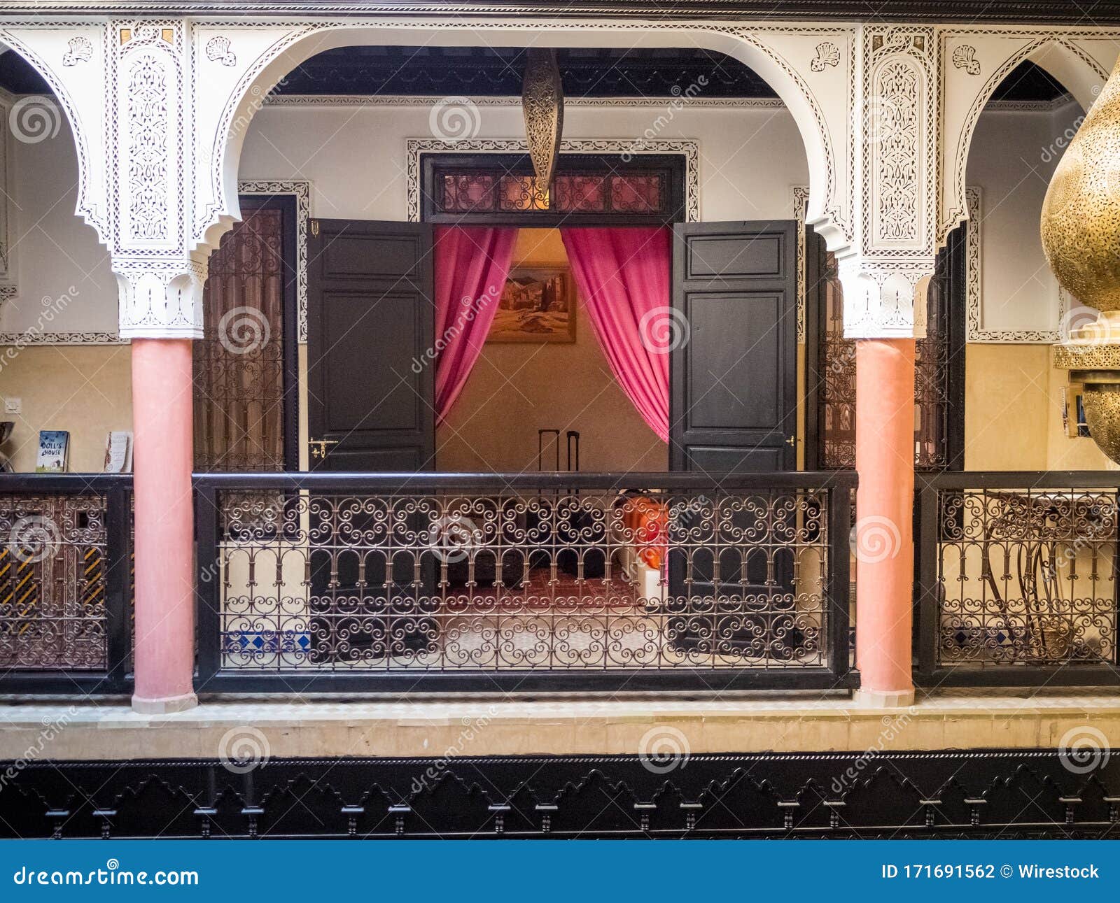 Traditional Riad Home Interior Courtyard Editorial Photography - Image ...