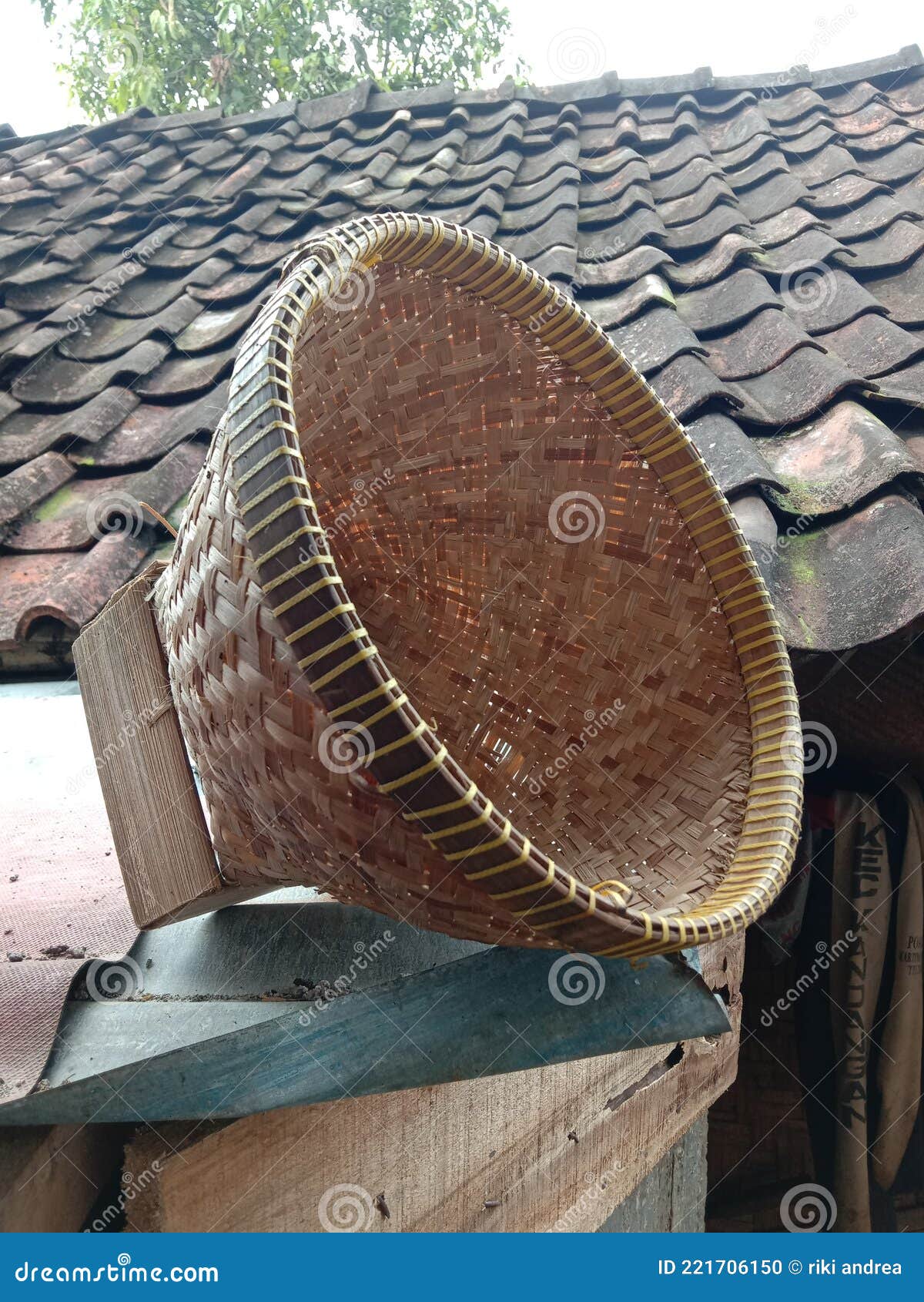 Traditional Rice Container Made of Bamboo Stock Photo - Image of ...