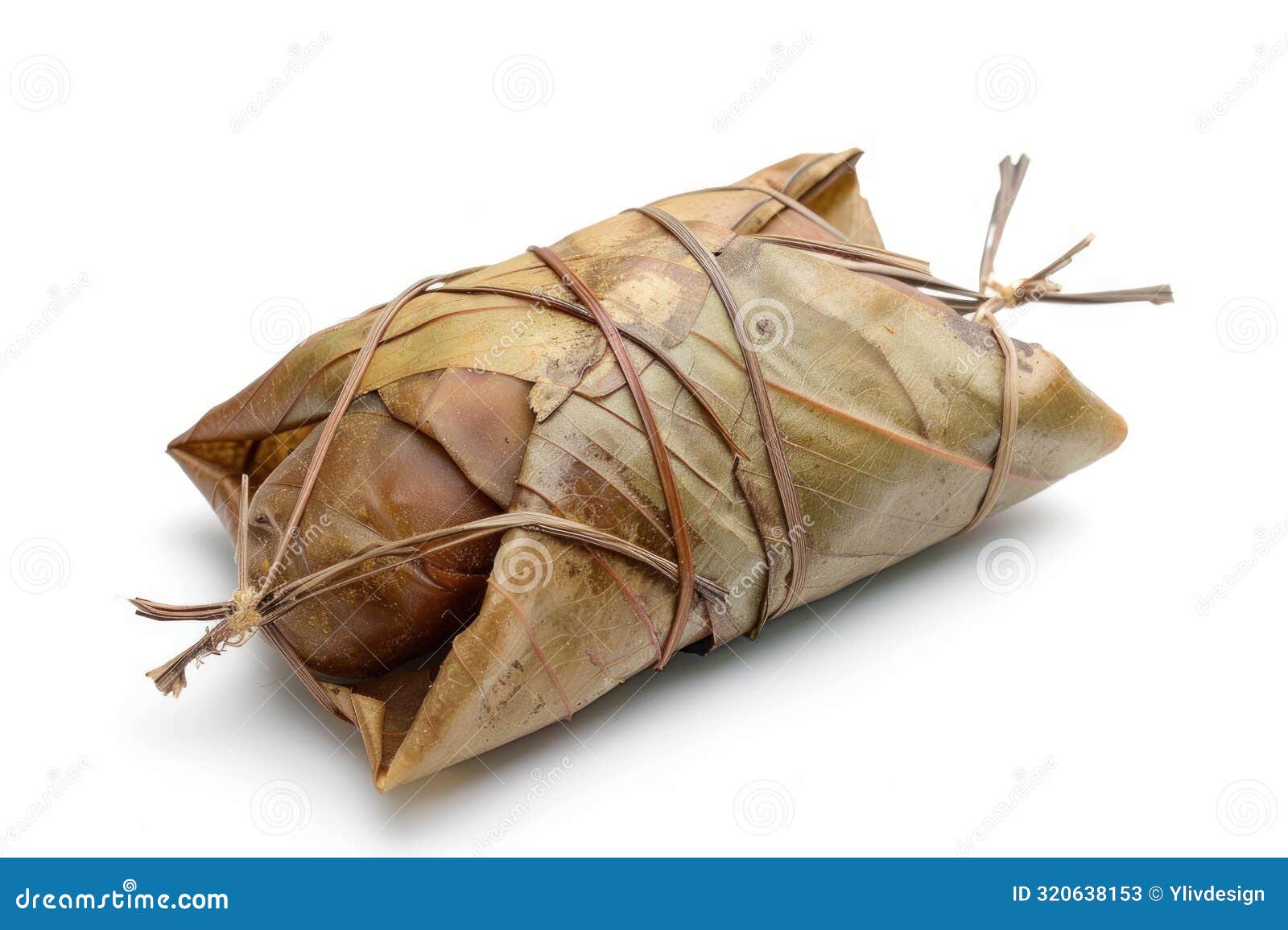 Traditional Rice Dumpling on White Background Stock Image - Image of ...