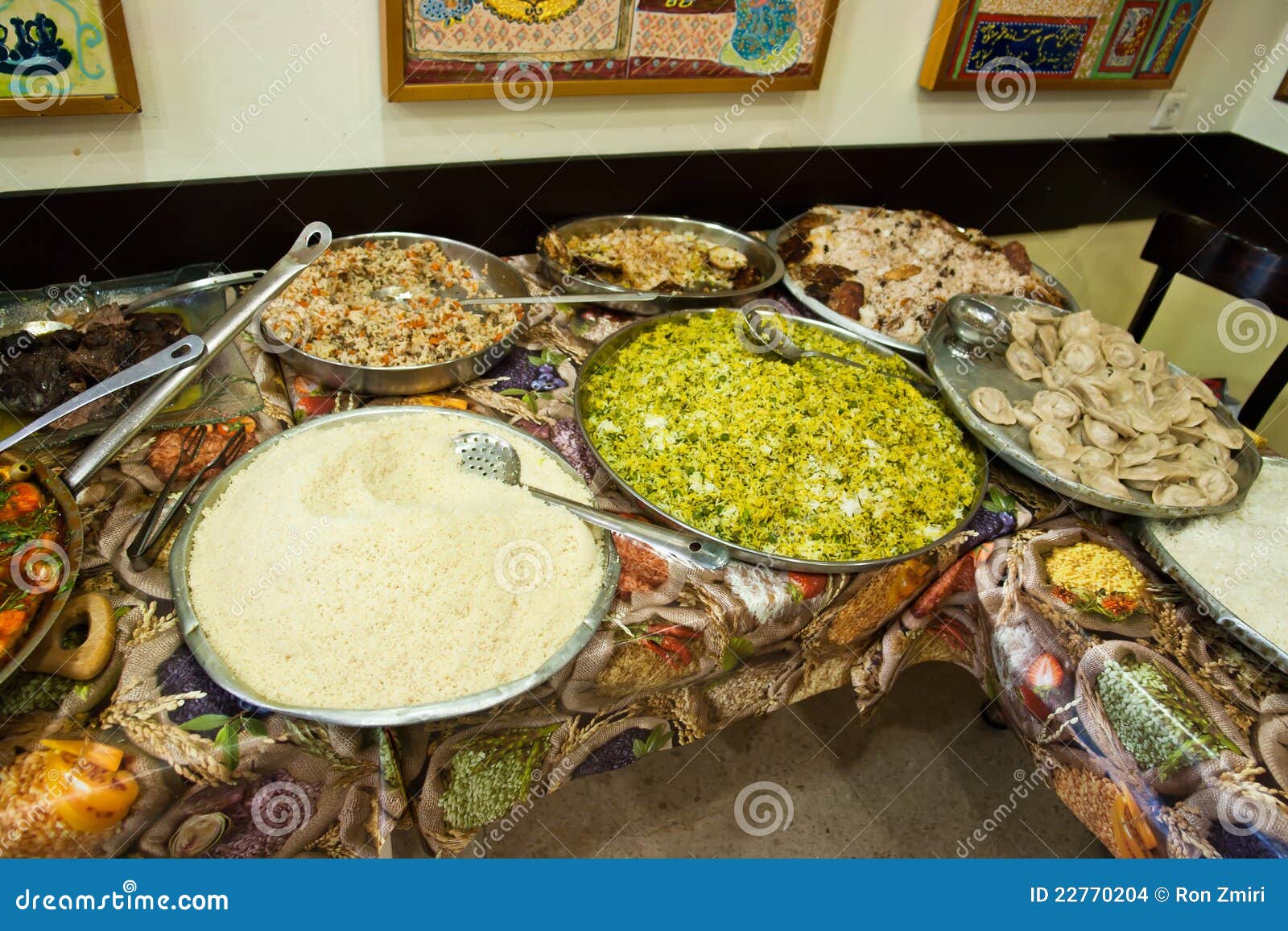 Traditional Rich Arabian Dinner Stock Photo - Image of eating ...