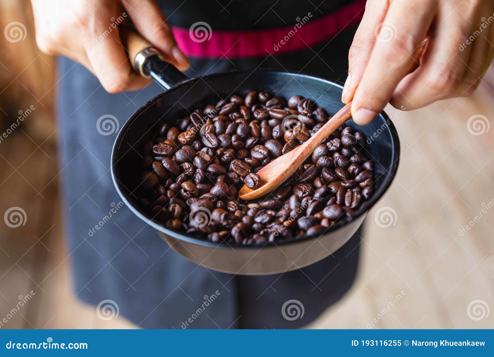 Traditional Roasting of Coffee Stock Image - Image of aromatic ...