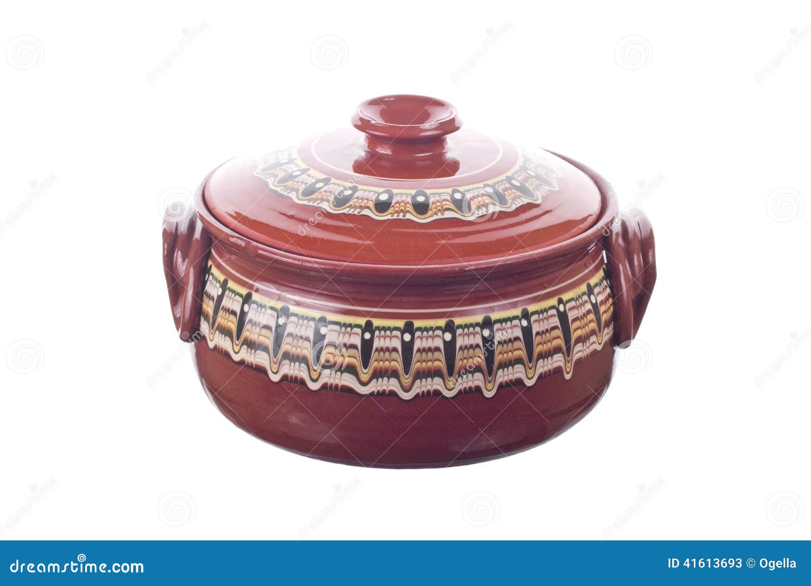Traditional Romanian Ceramic Pot Stock Image - Image of kitchenware ...