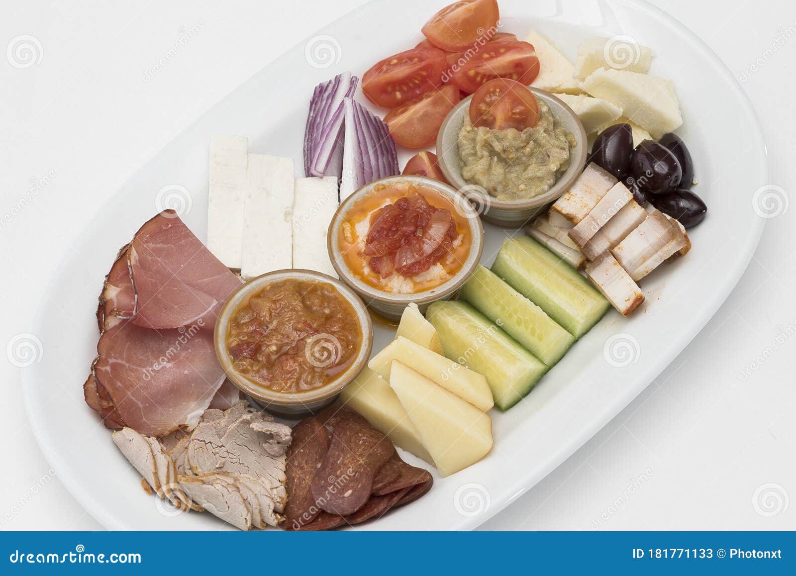 Traditional Romanian Food Plateau Stock Image - Image of eating, olive ...