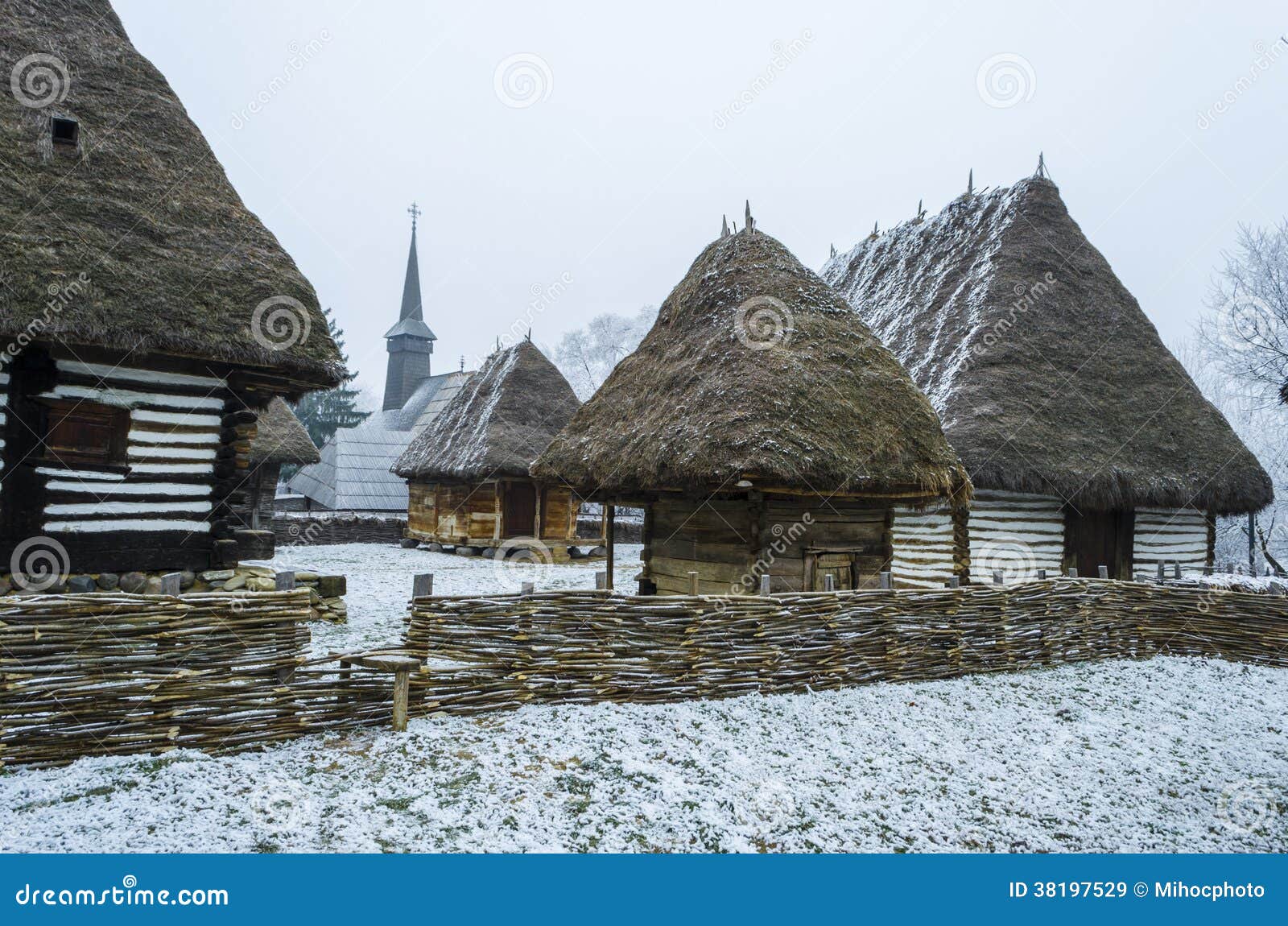 Traditional Romanian House stock image. Image of museum - 38197529