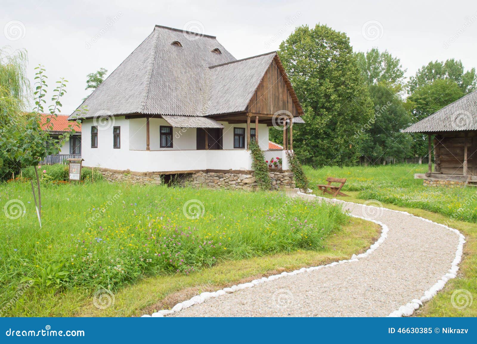 Traditional romanian house stock image. Image of outdoors - 46630385