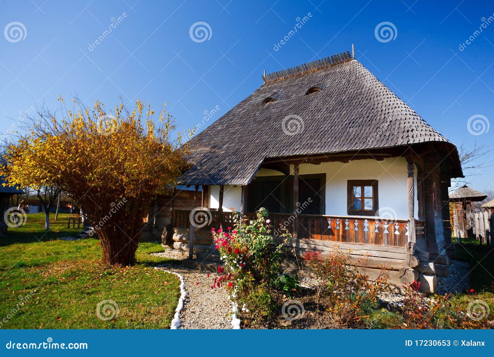Traditional Romanian House - See the Whole Series Stock Image - Image ...