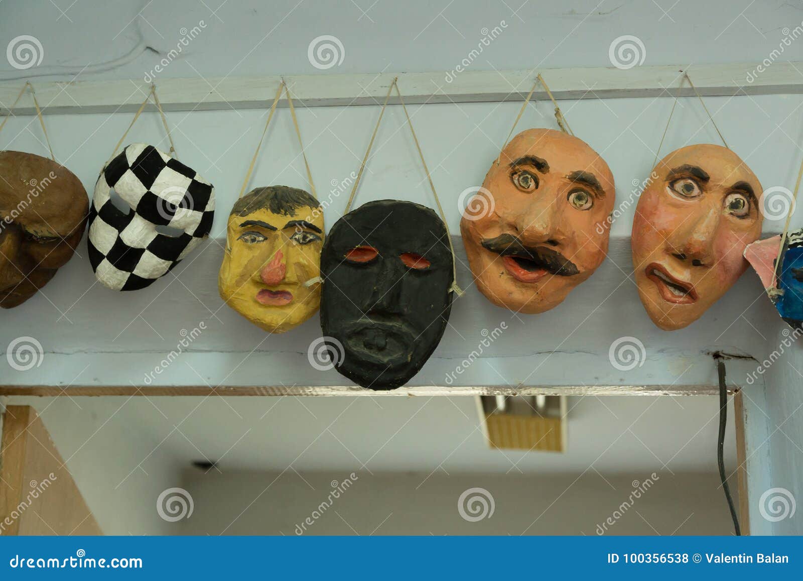 Romanian masks stock photo. Image of craft, folklore - 100356538