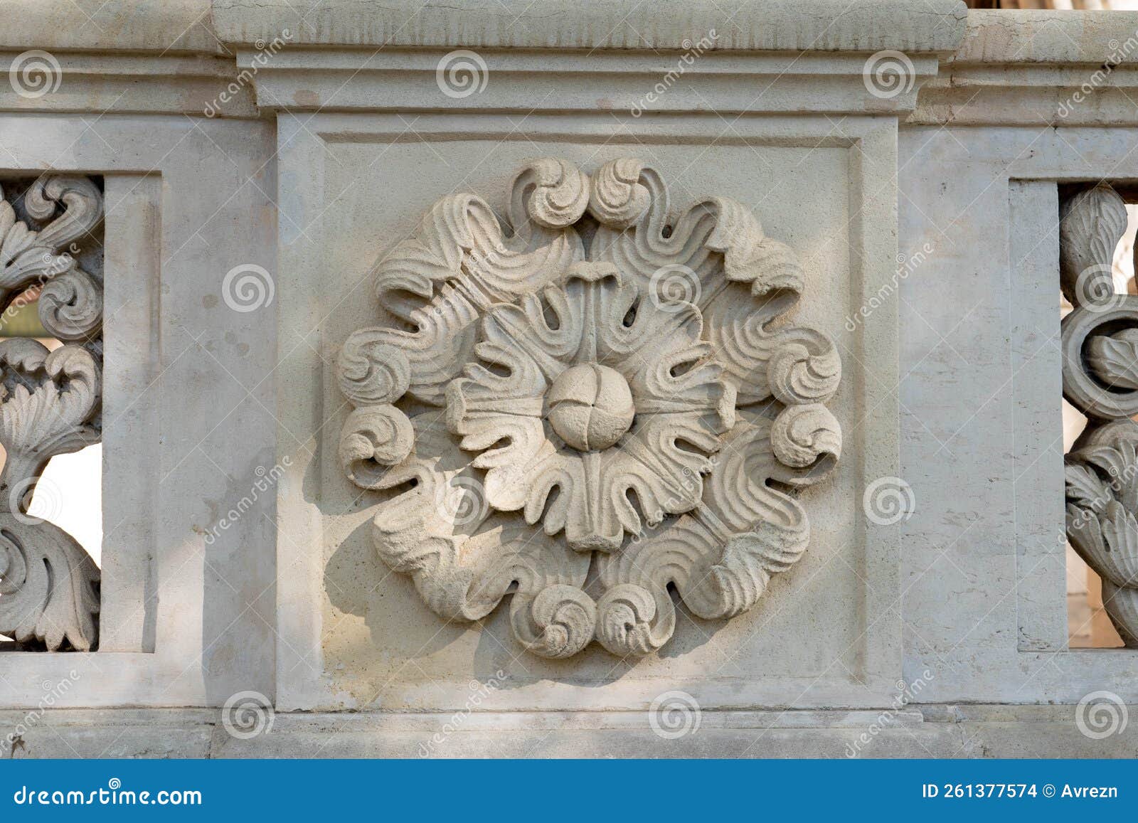 Traditional Romanian Pattern in Sculpture on a Church Column Stock ...