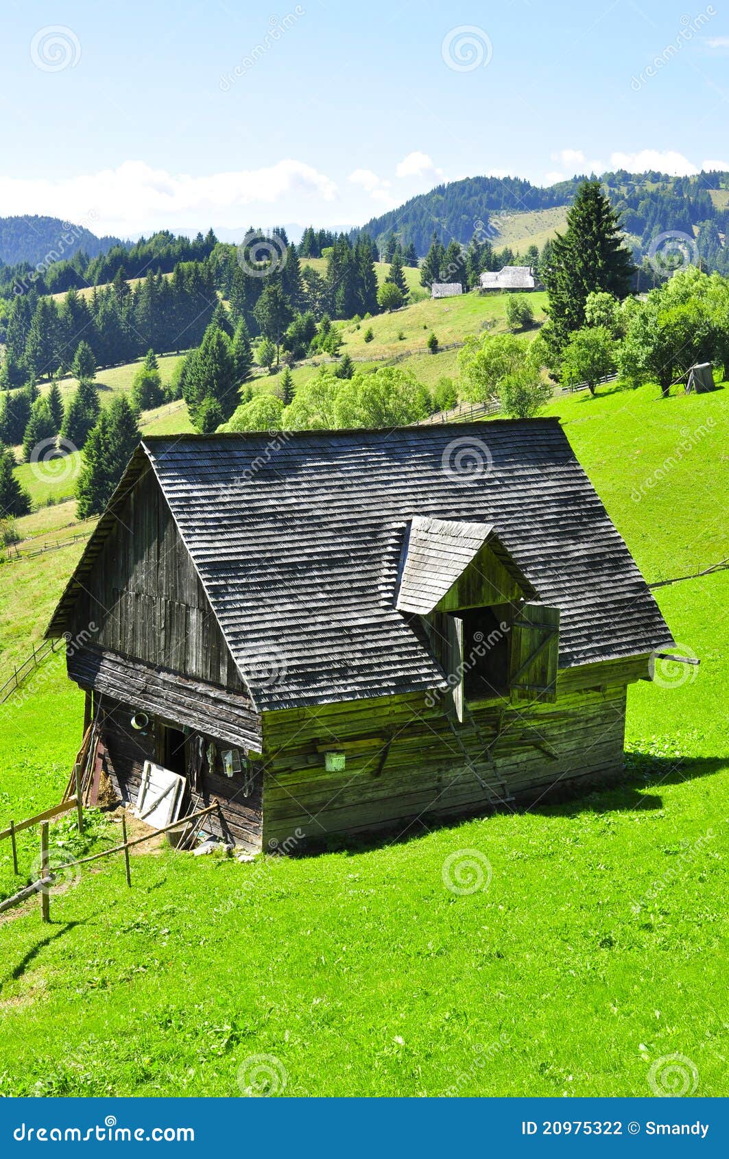 Traditional Romanian Rural Barn Fundata Stock Photo - Image of fundata ...