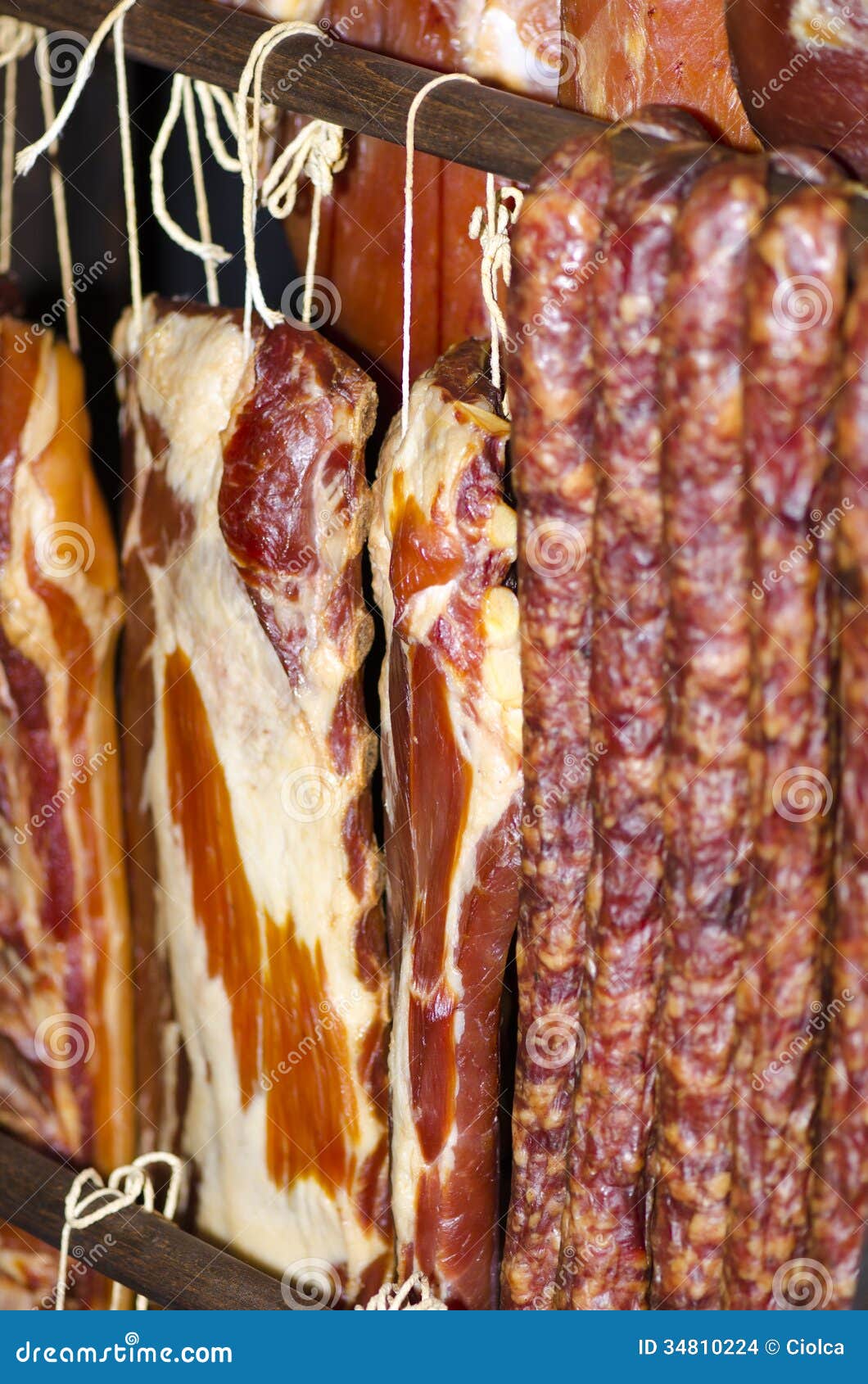 Traditional Romanian Smoked Meat Stock Photo - Image of pancetta ...