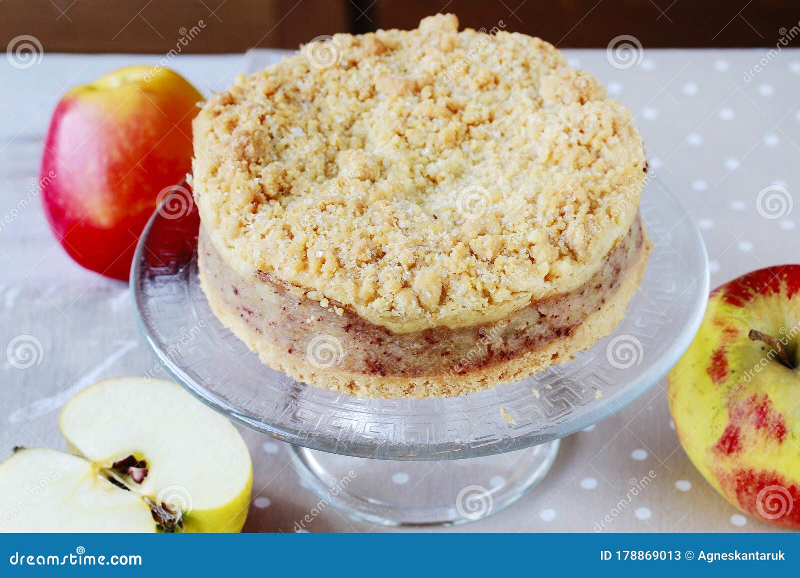 Traditional Round Apple Pie Stock Image - Image of fall, meal: 178869013