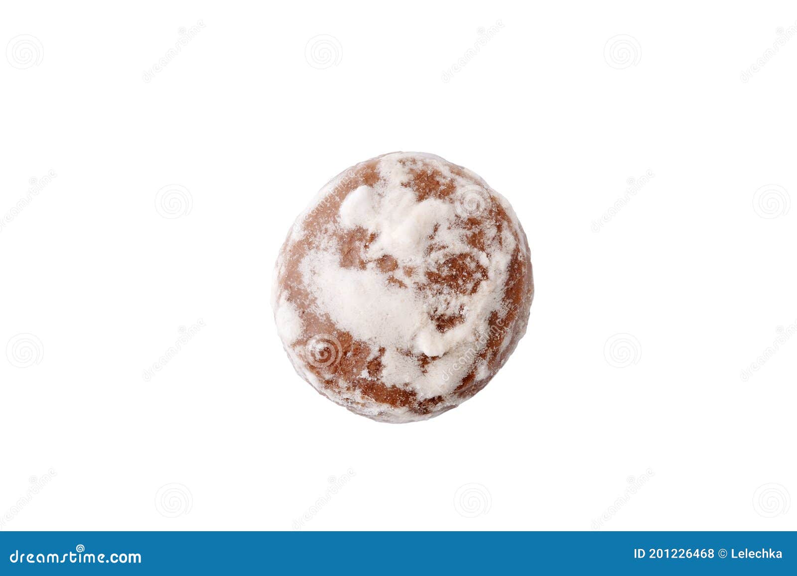 Traditional Round Gingerbread Isolated on White. Closeup Stock Photo ...