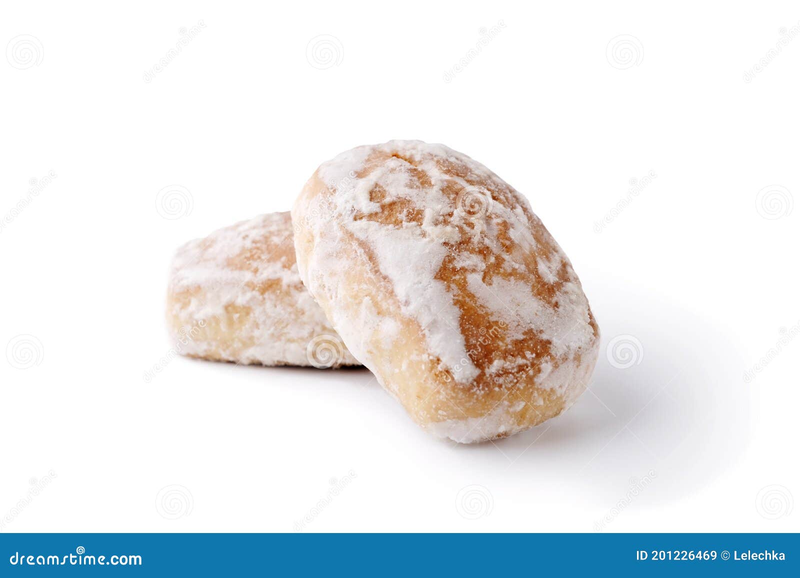 Traditional Round Gingerbread Isolated on White. Closeup Stock Image ...