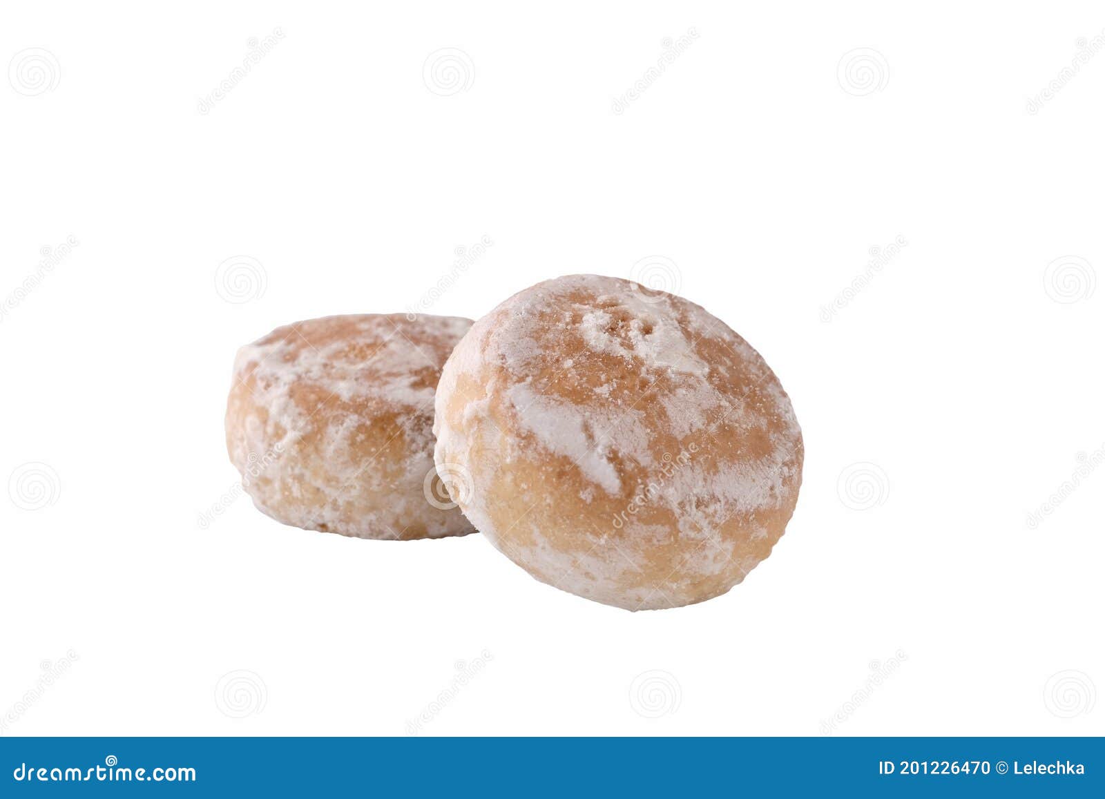 Traditional Round Gingerbread Isolated on White. Closeup Stock Photo ...