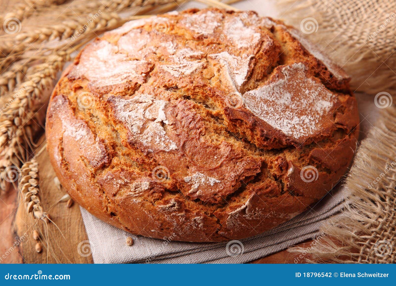 Traditional Round Rye Bread Stock Photo - Image of traditional, corn ...