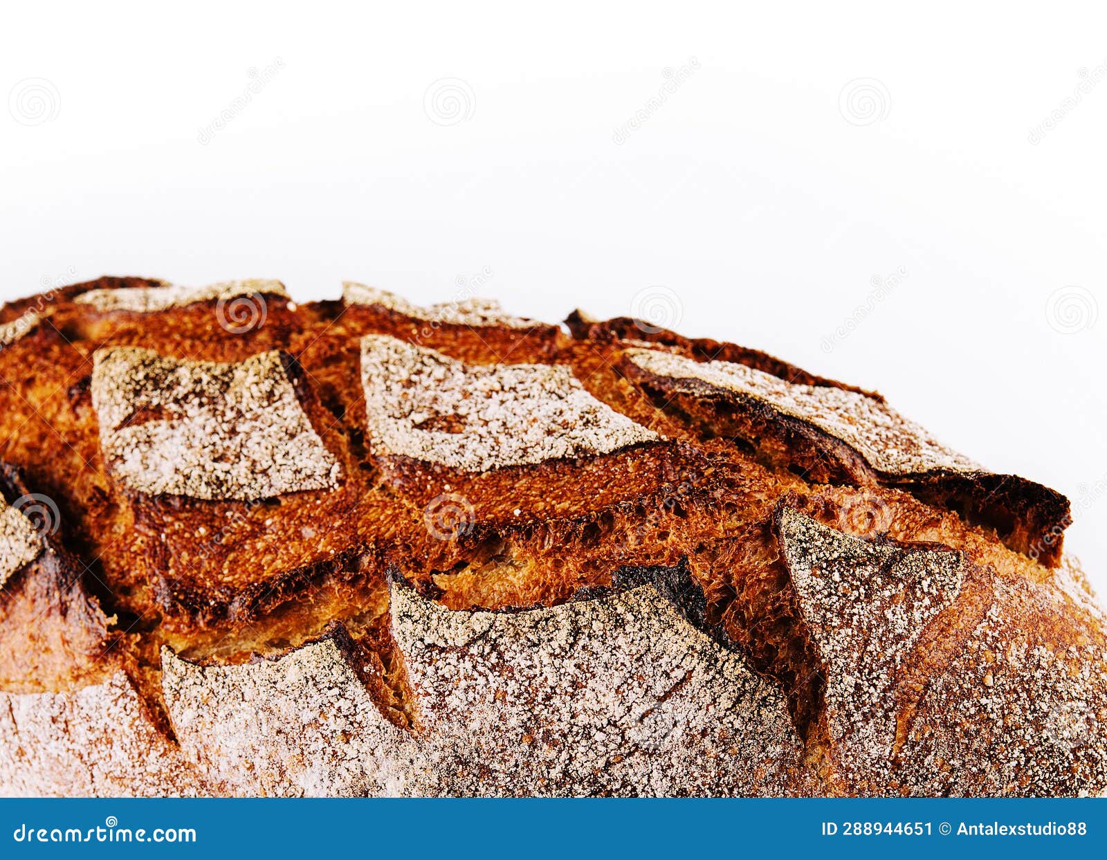 Traditional Round Rye Bread Isolated on White Stock Image - Image of ...