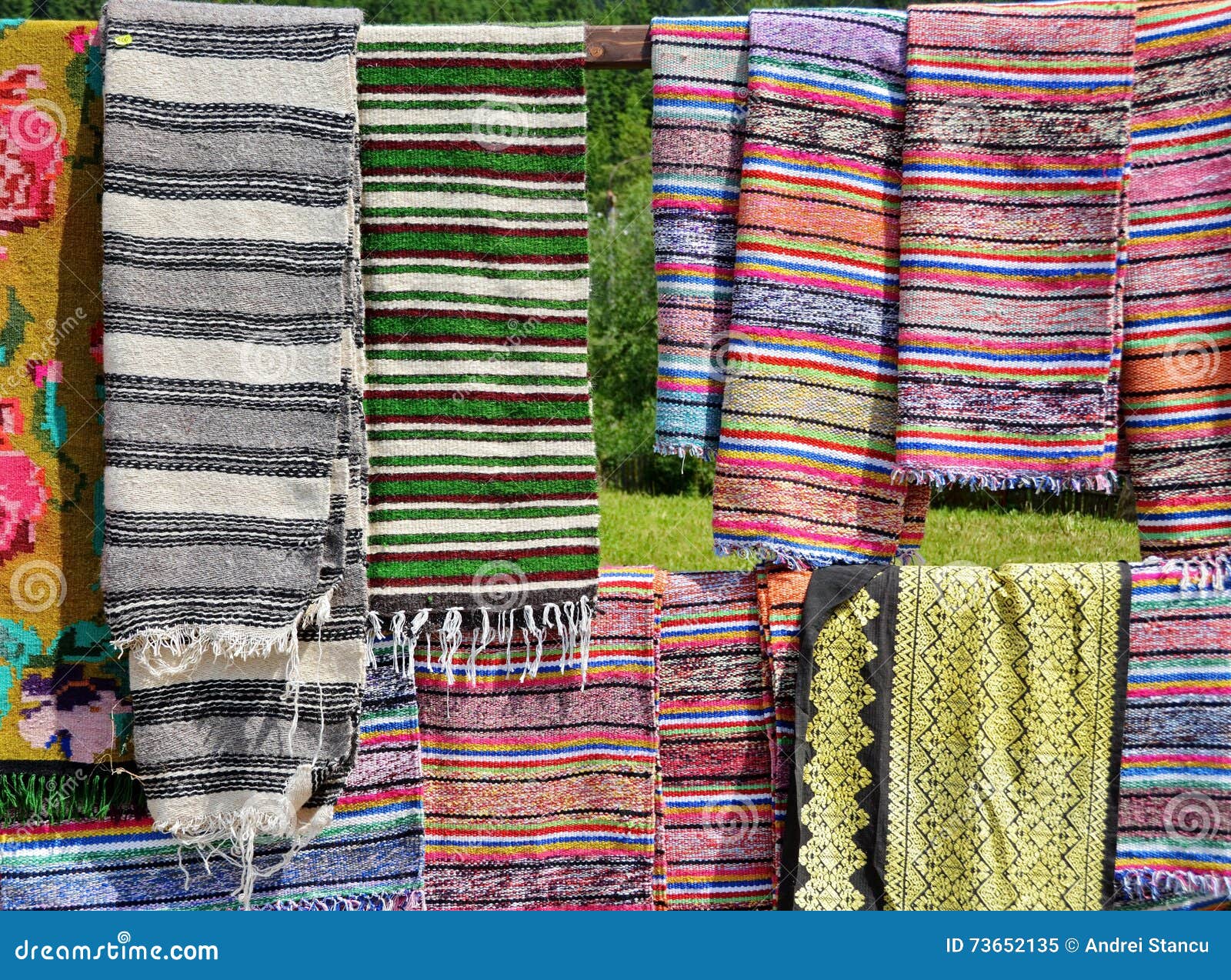 Romanian traditional rug stock image. Image of handmade - 73652135