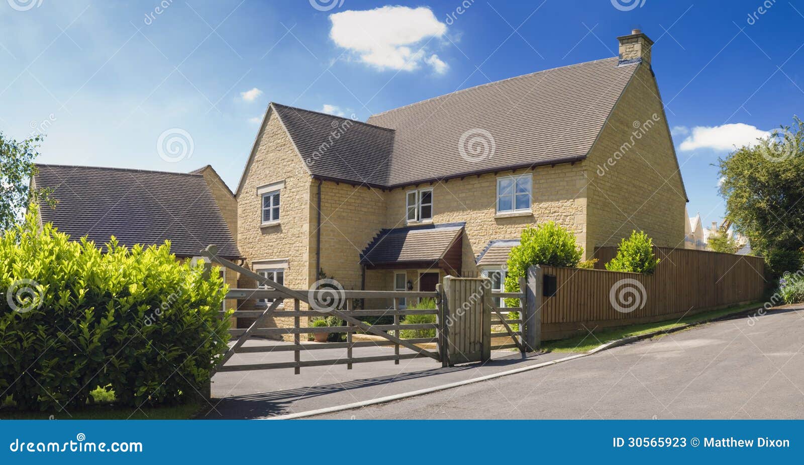 Traditional Rural Homes Scene Stock Image - Image of homes, village ...