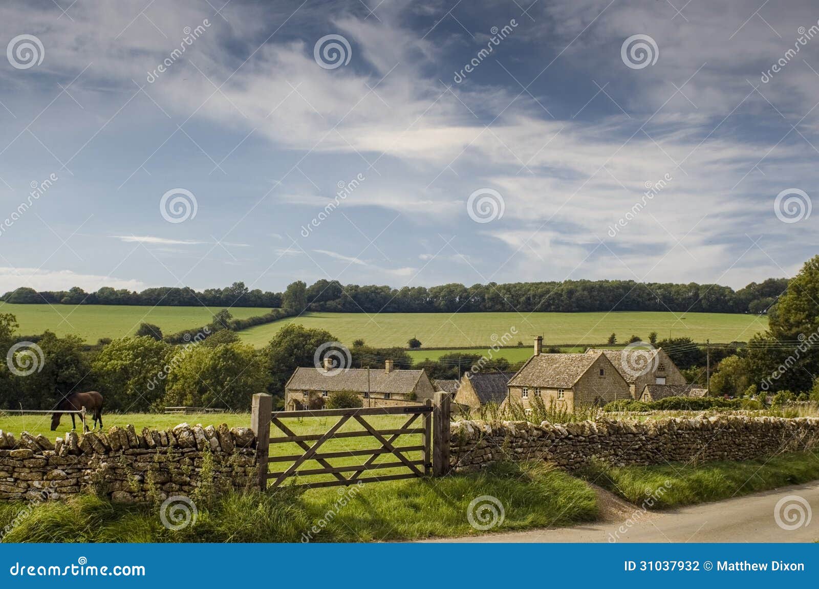 Traditional Rural Homes Scene Stock Photo - Image of europe, summer ...