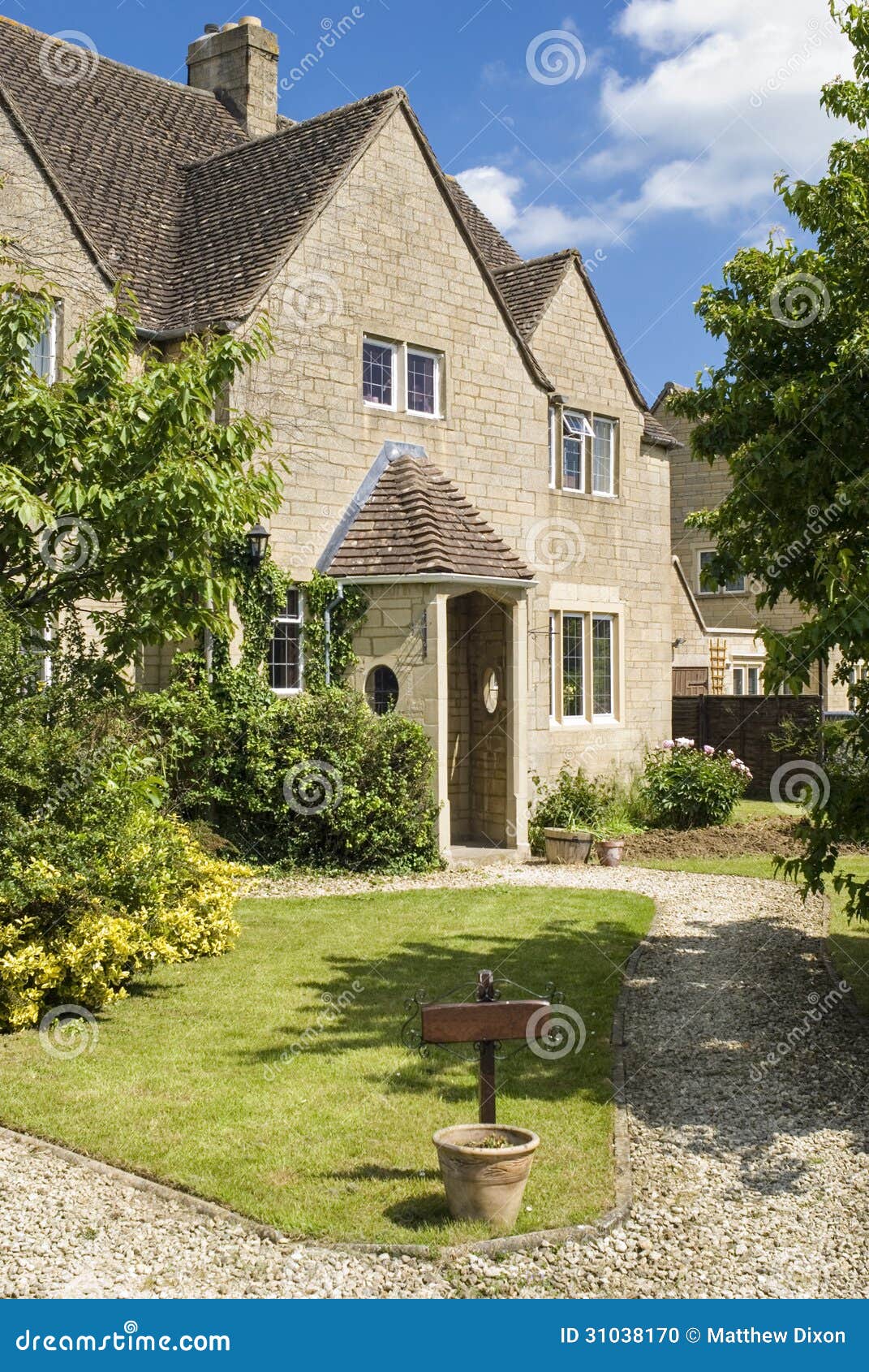 Traditional Rural Homes Scene Stock Photo - Image of detached, building ...